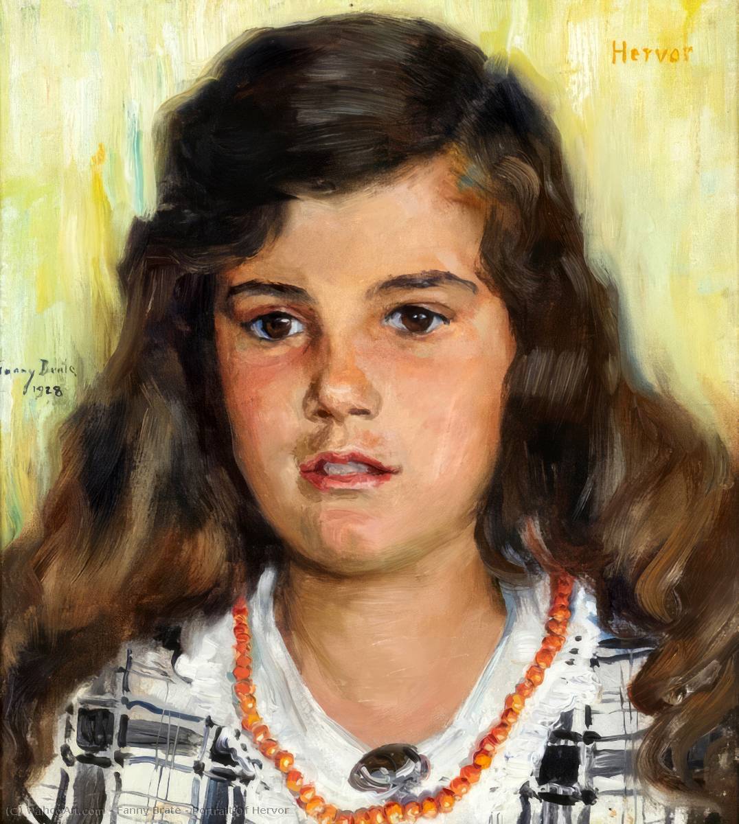 Paintings Reproductions Portrait Of Hervor, 1928 by Fanny Brate (1861 ...