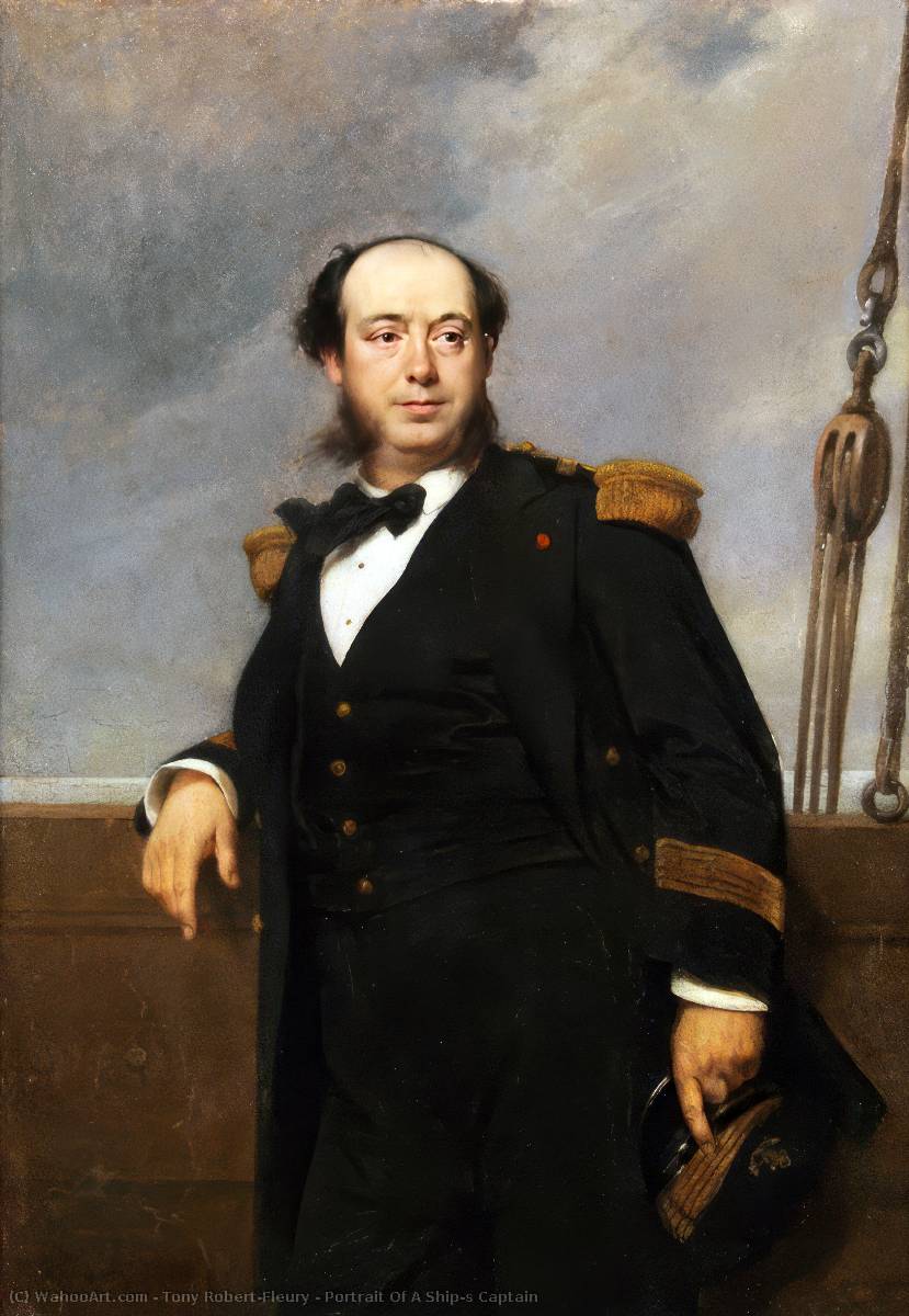 Reproducciones De Pinturas Retrato del capitán de un barco de Tony ...