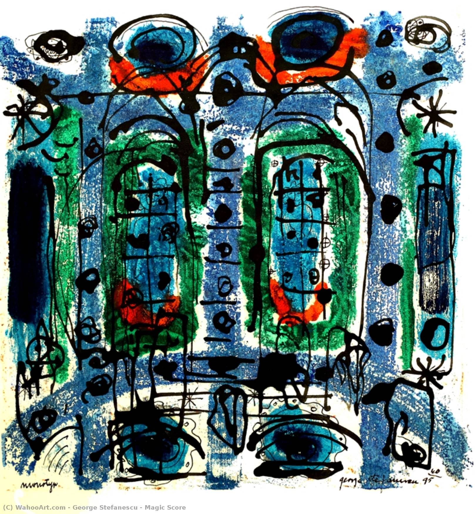 Magic Score, 1995 by George Stefanescu George Stefanescu | WahooArt.com