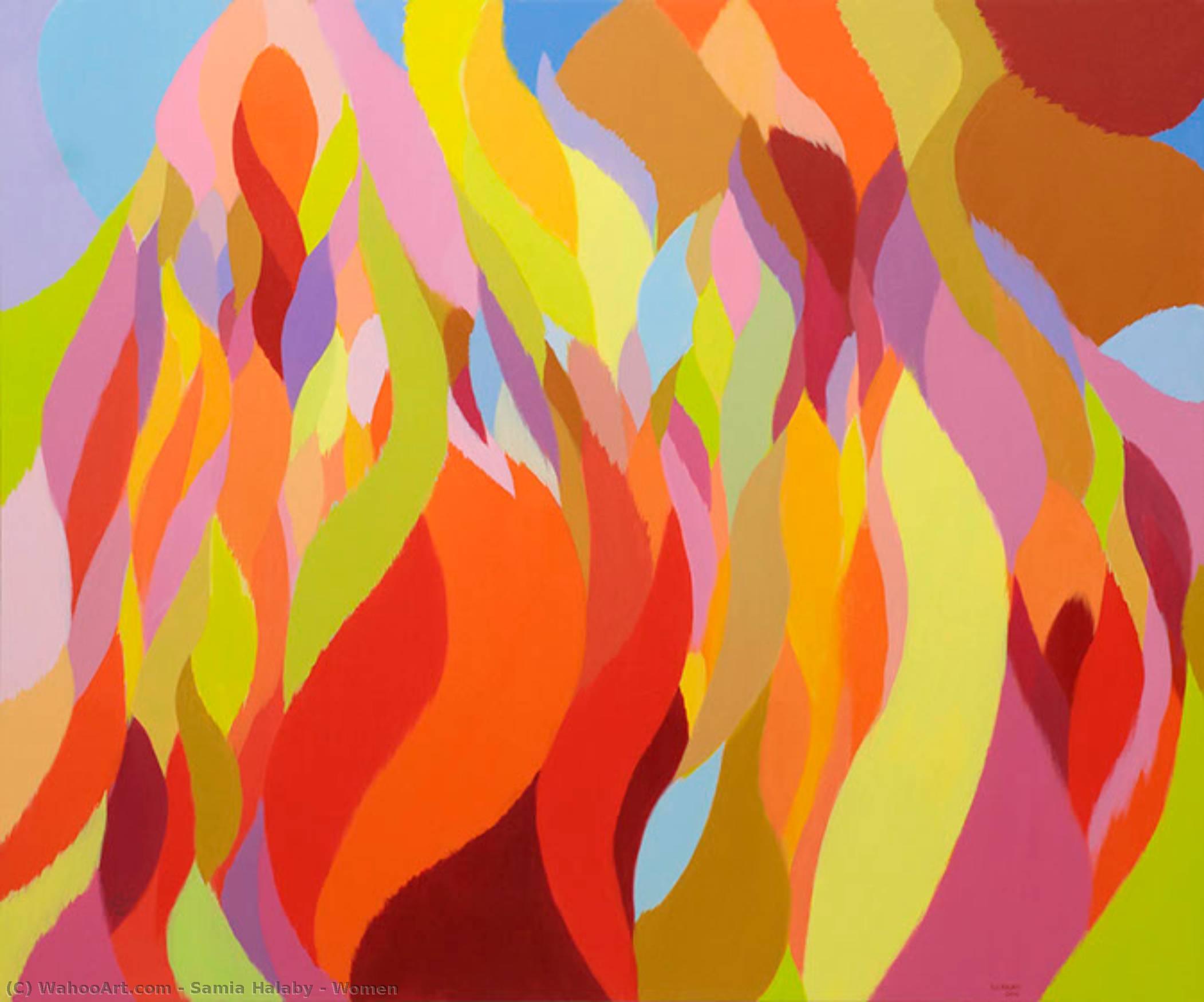 Mujeres, 2014 de Samia Halaby Samia Halaby | WahooArt.com