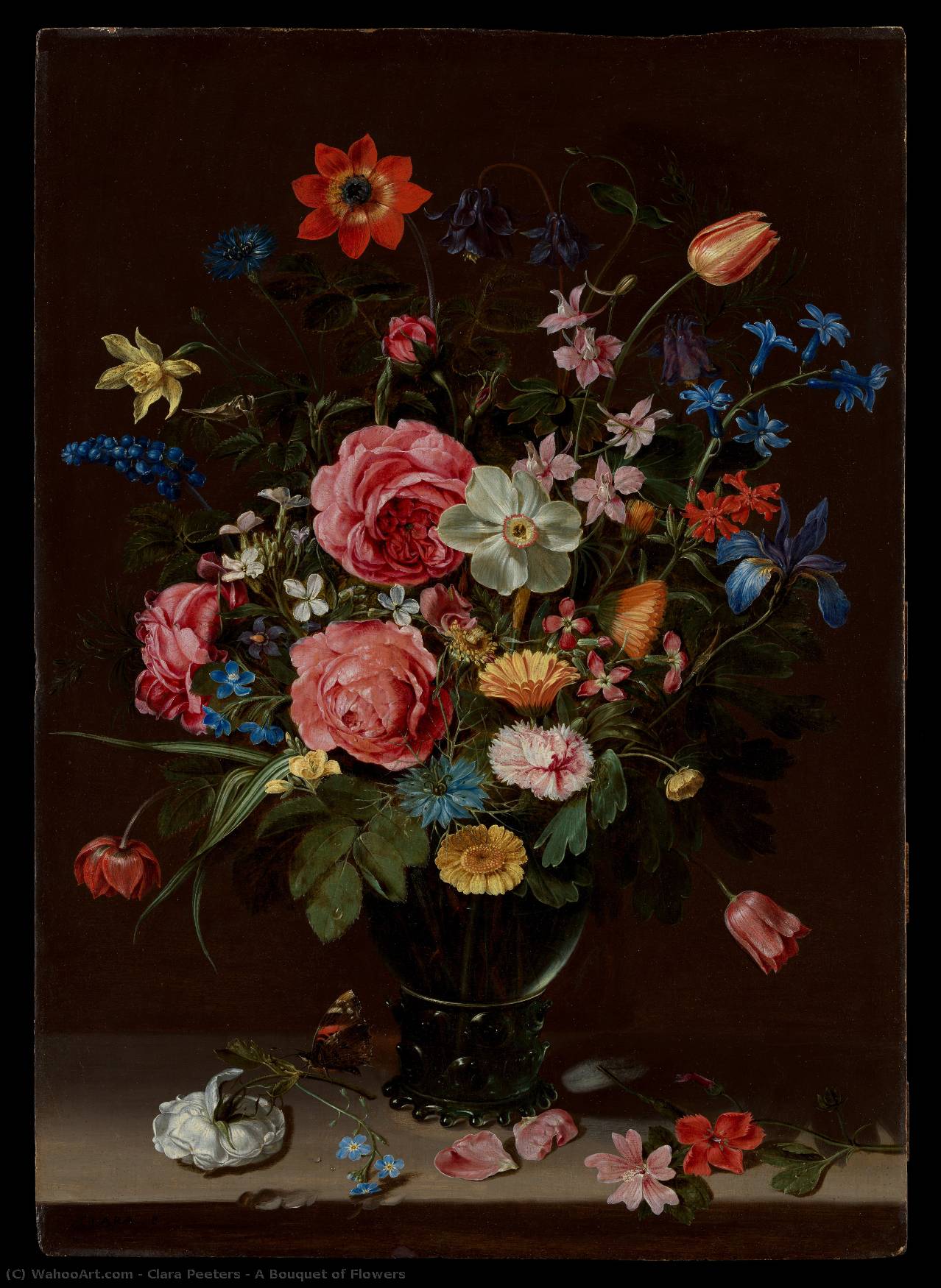 Buy Museum Art Reproductions A Bouquet of Flowers, 1612 by Clara Peeters (1594-1657, Belgium ...