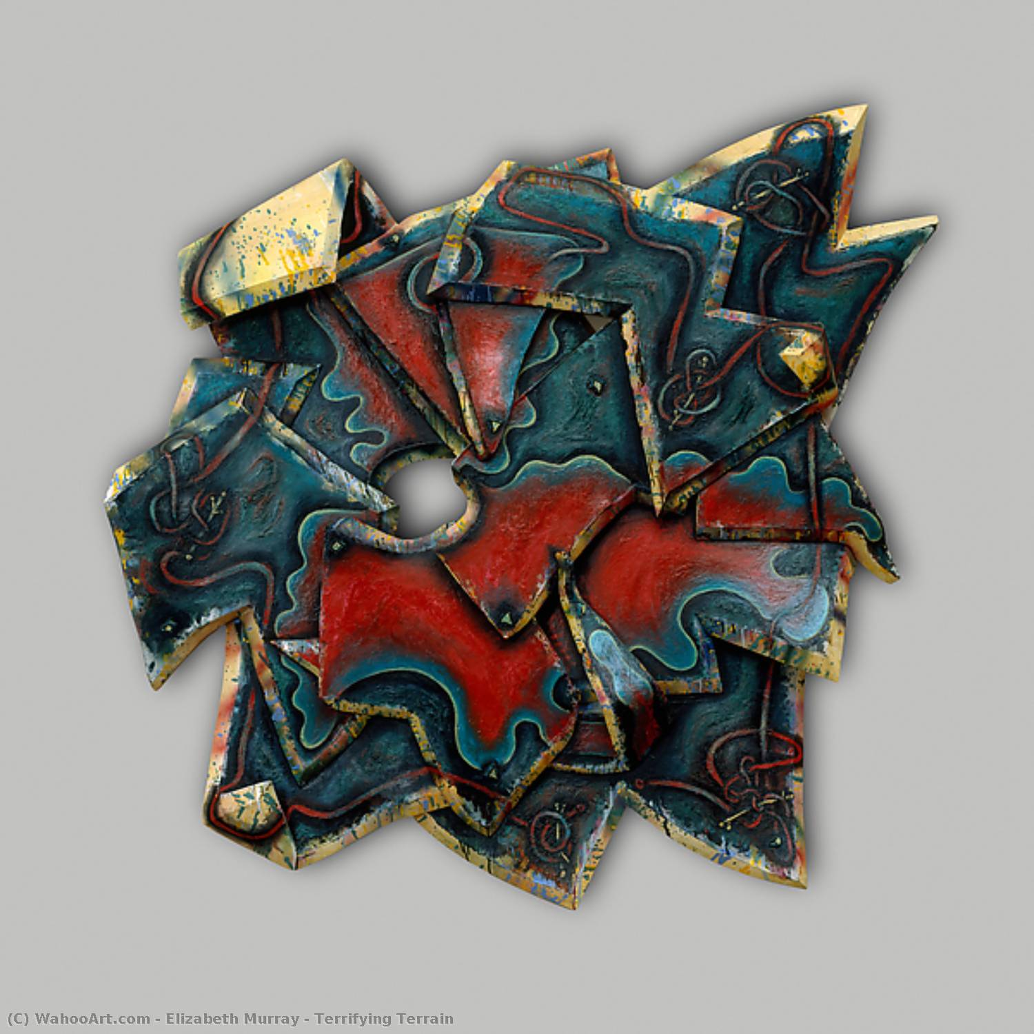 Terrível Terrain, 1989 por Elizabeth Murray (1940-2007, United States ...