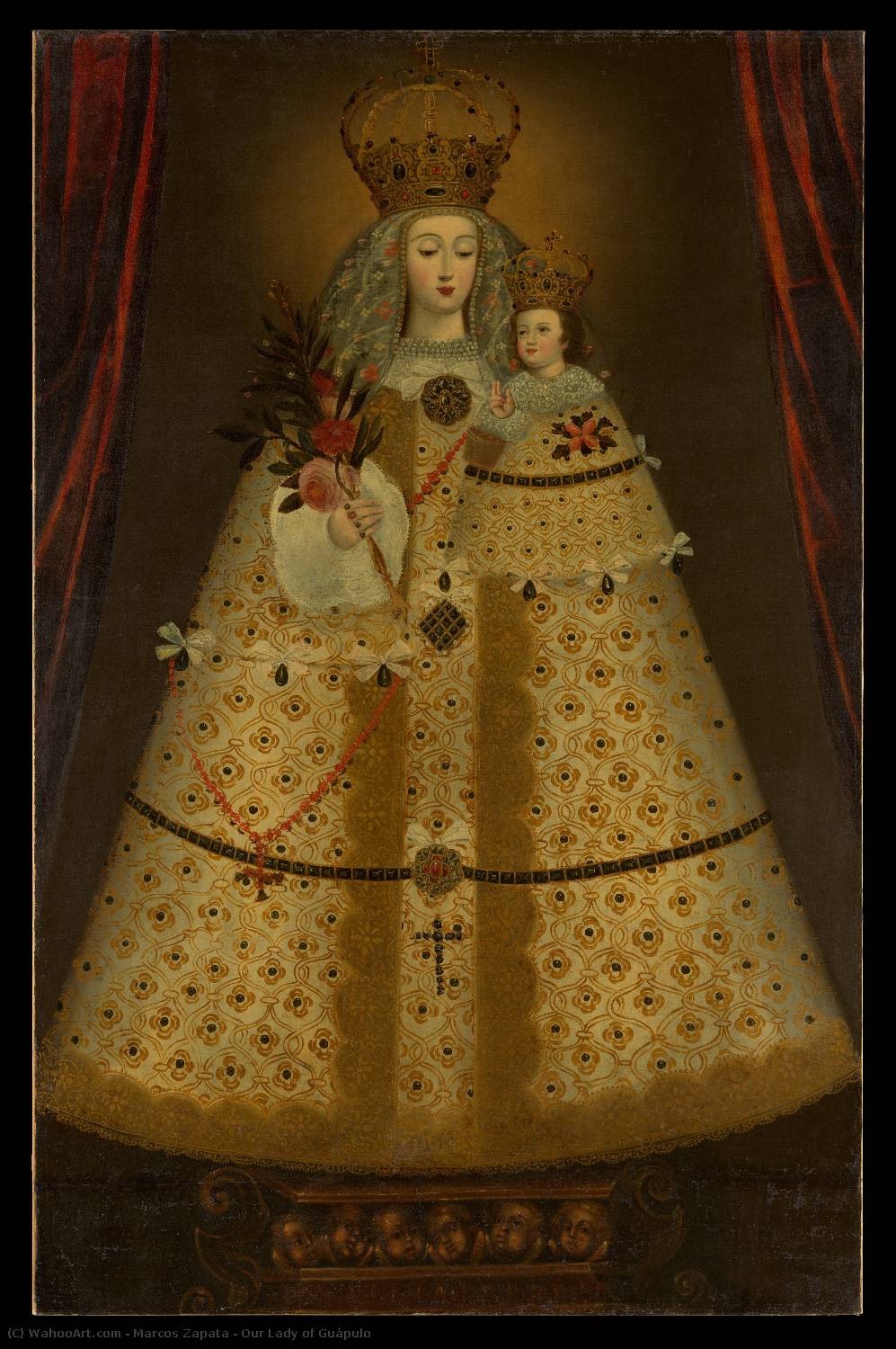 Purchase Oil Painting Replica Our Lady of Guápulo, 701 by Marcos Sapaca ...