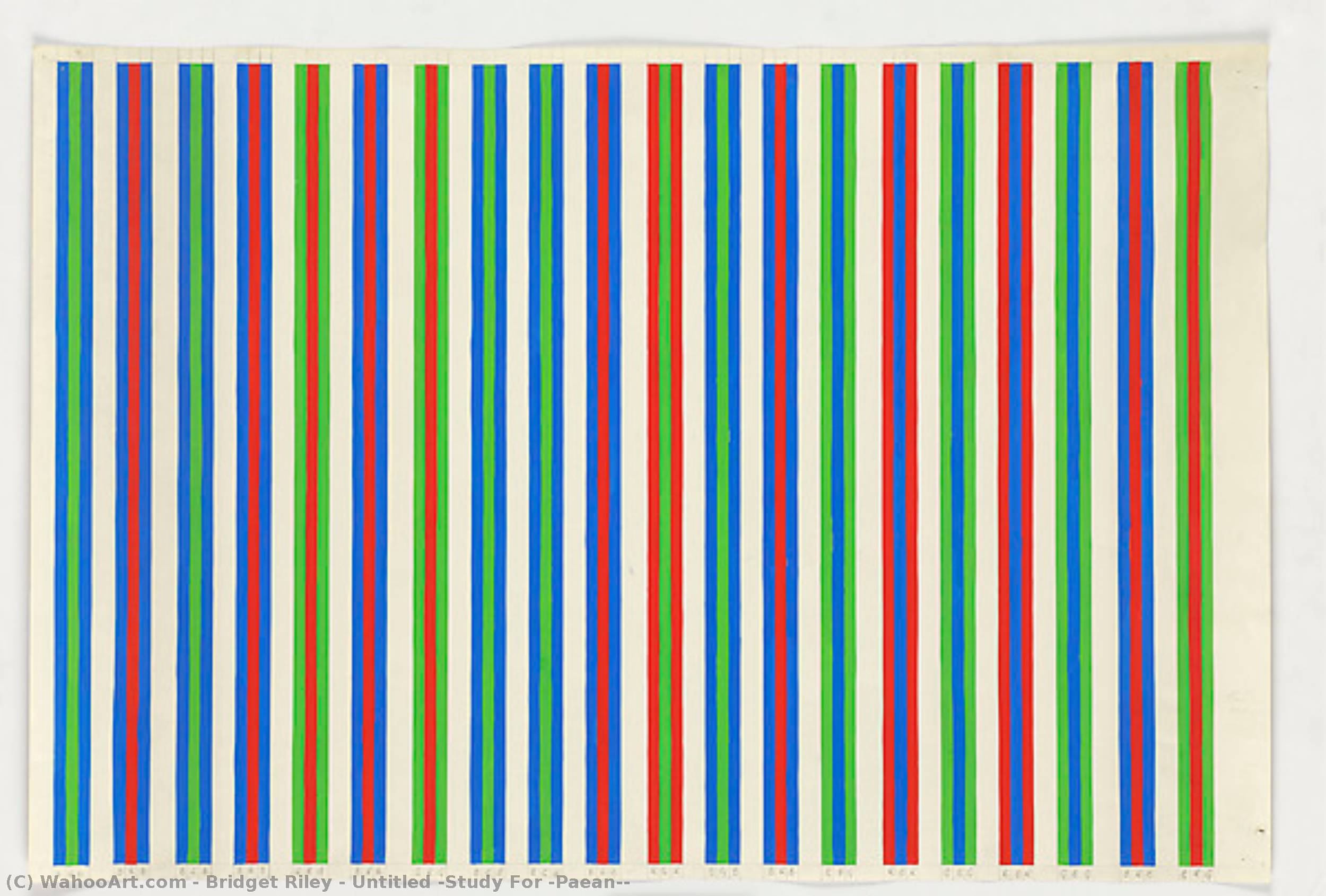 Untitled [Study For `Paean], 1973 de Bridget Riley Bridget Riley ...