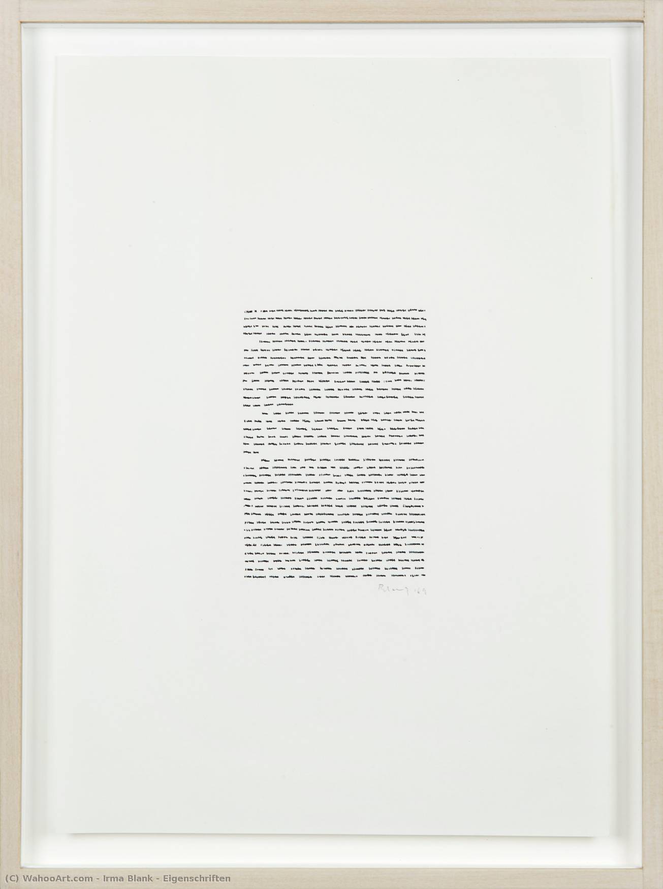 Eigenschriften, 1969 by Irma Blank (1934-2023, Germany) Irma Blank | WahooArt.com