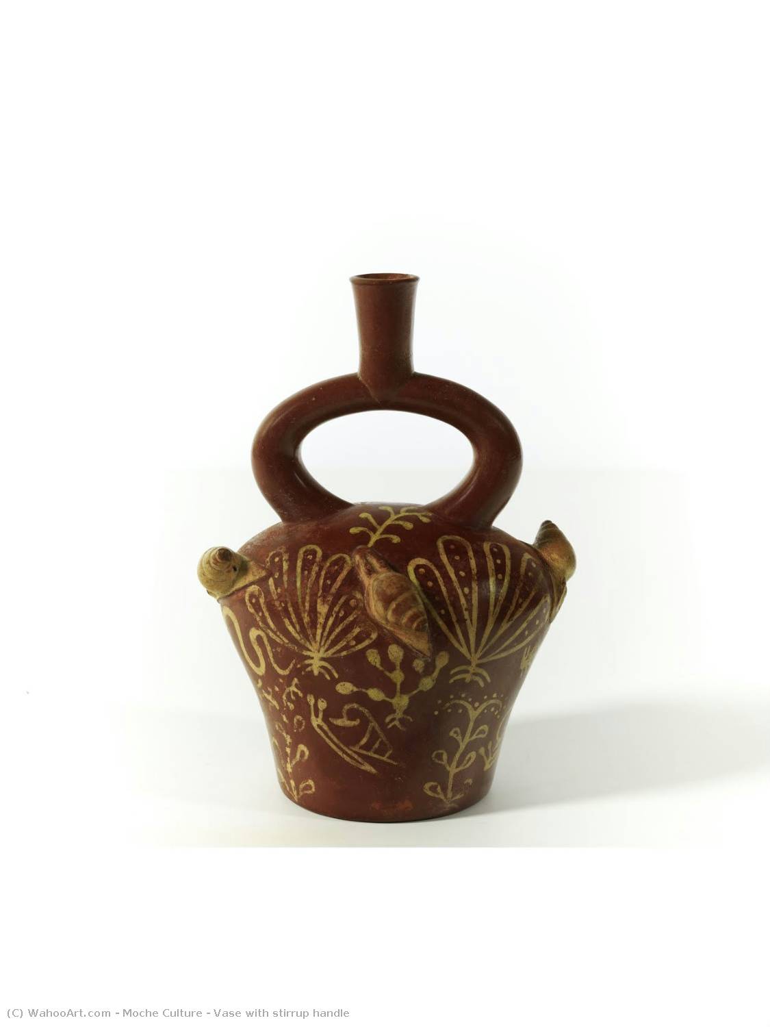 Vase with stirrup handle by Moche Culture Moche Culture | WahooArt.com