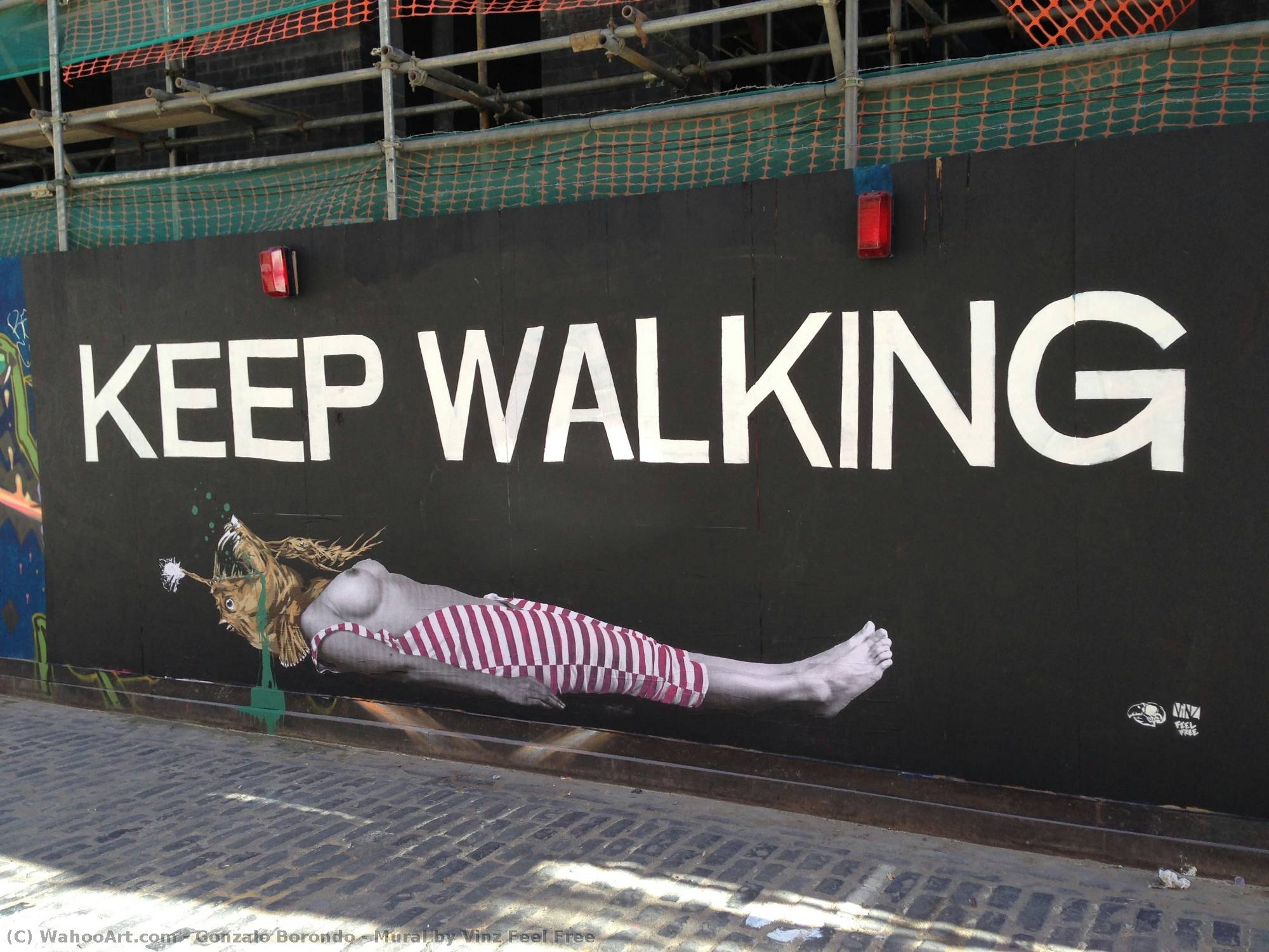 Mural by Vinz Feel Free de Gonzalo Borondo Gonzalo Borondo | WahooArt.com