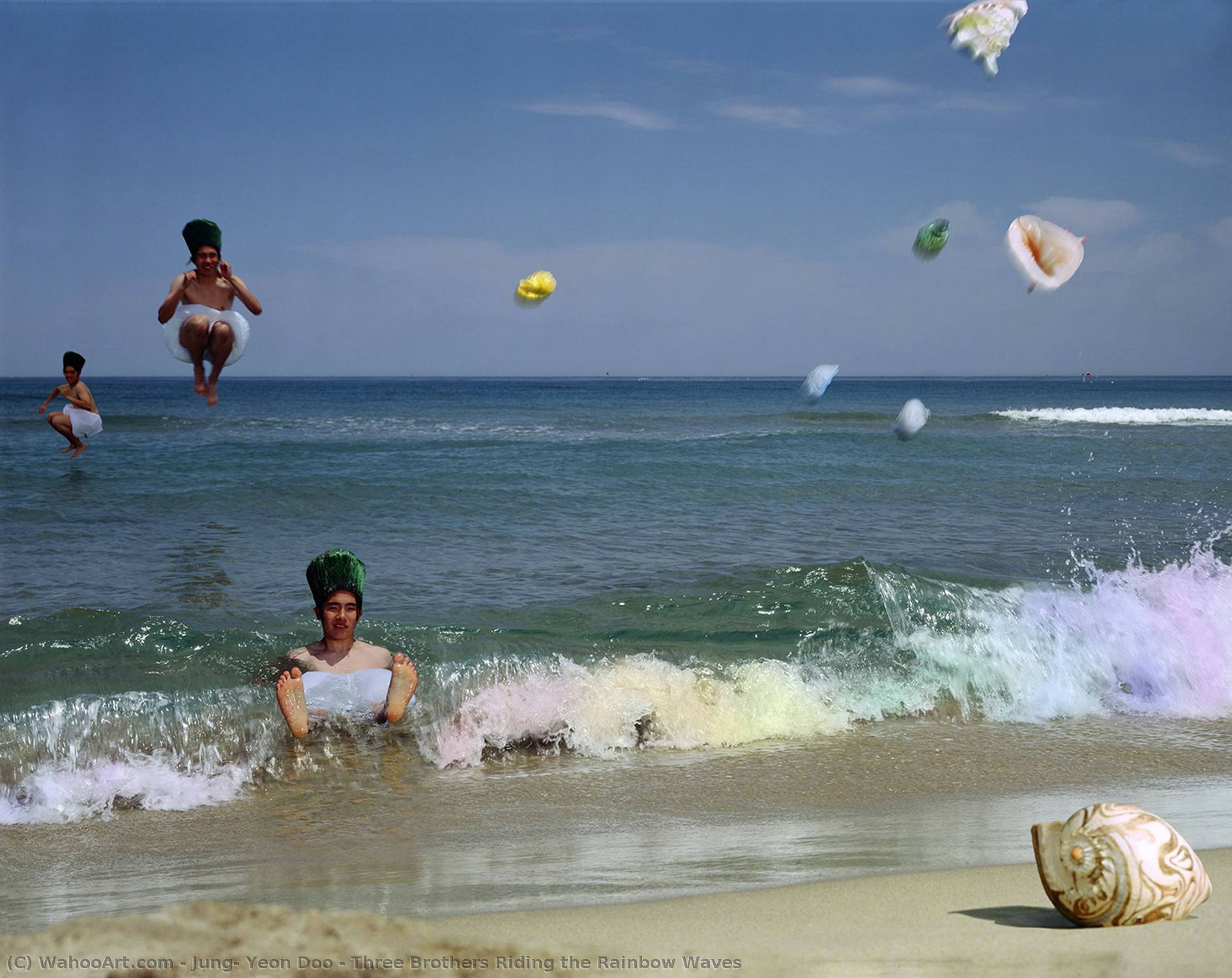 Three Brothers Riding the Rainbow Waves, 2004 by Jung, Yeon Doo Jung ...