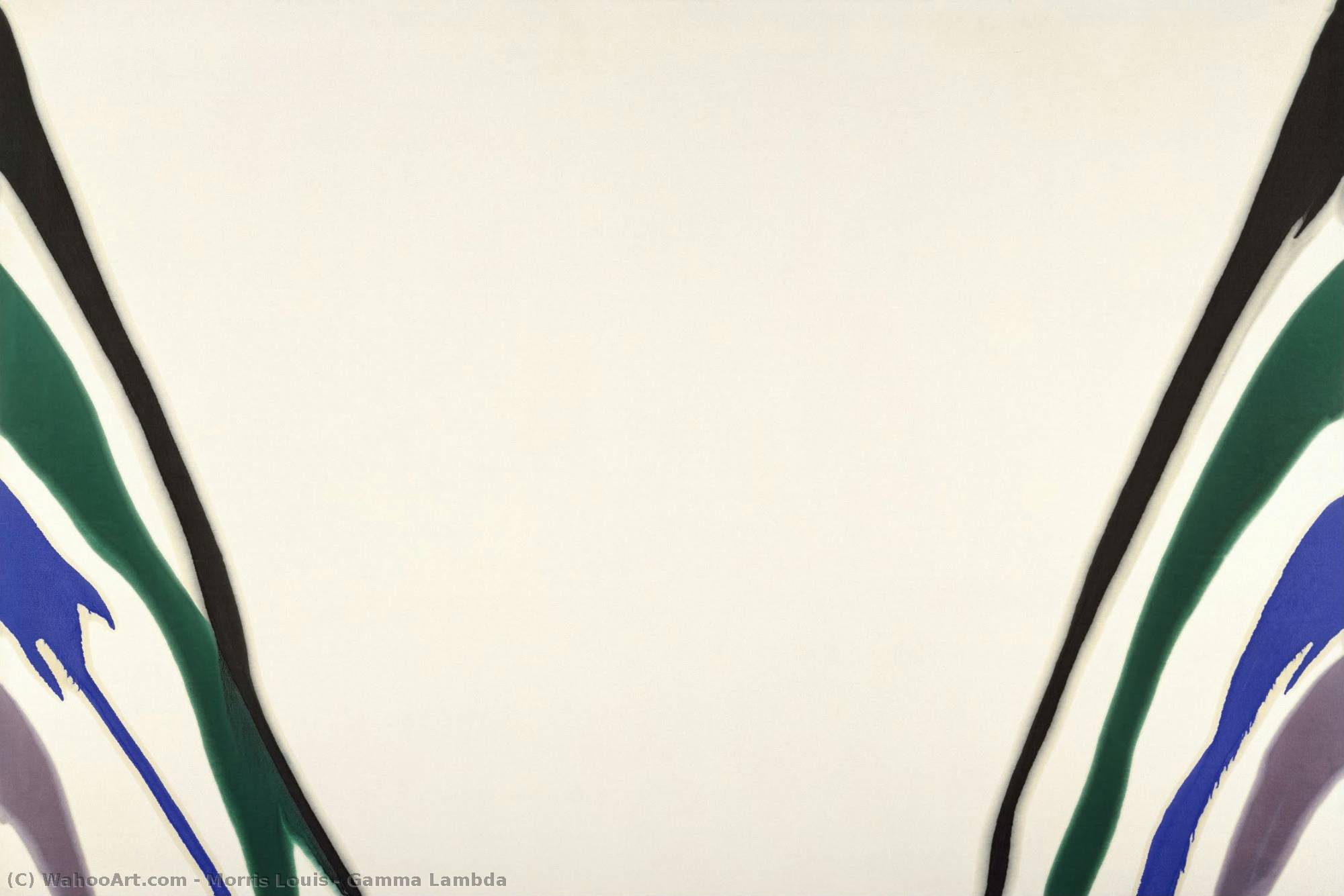 Oil Painting Replica Gamma Lambda by Morris Louis (Inspired By) (1912 ...