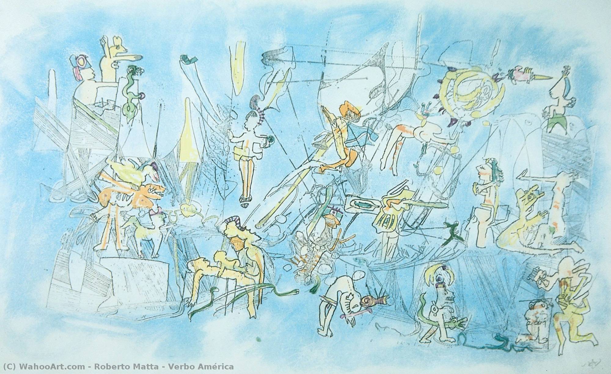 Verbo América, 1997 por Roberto Matta (1911-2002, Chile) Roberto Matta ...