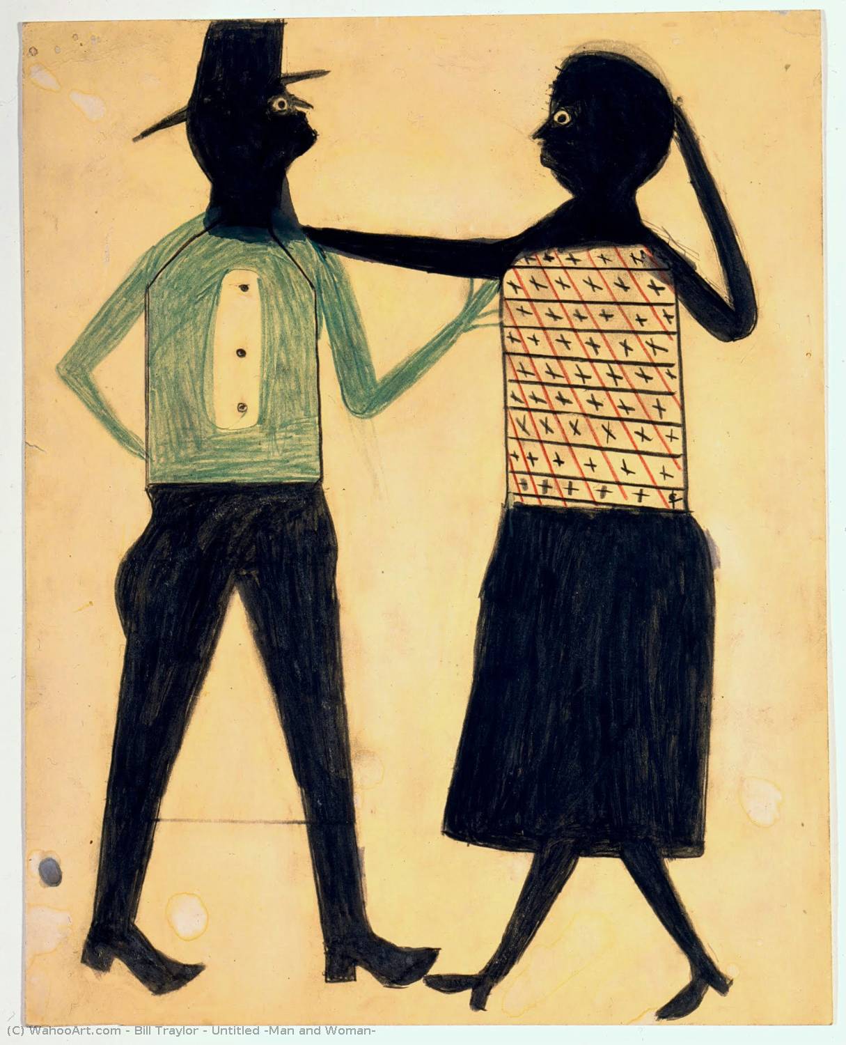 Reproducciones De Arte Untitled [Man and Woman] de Bill Traylor (1854 ...