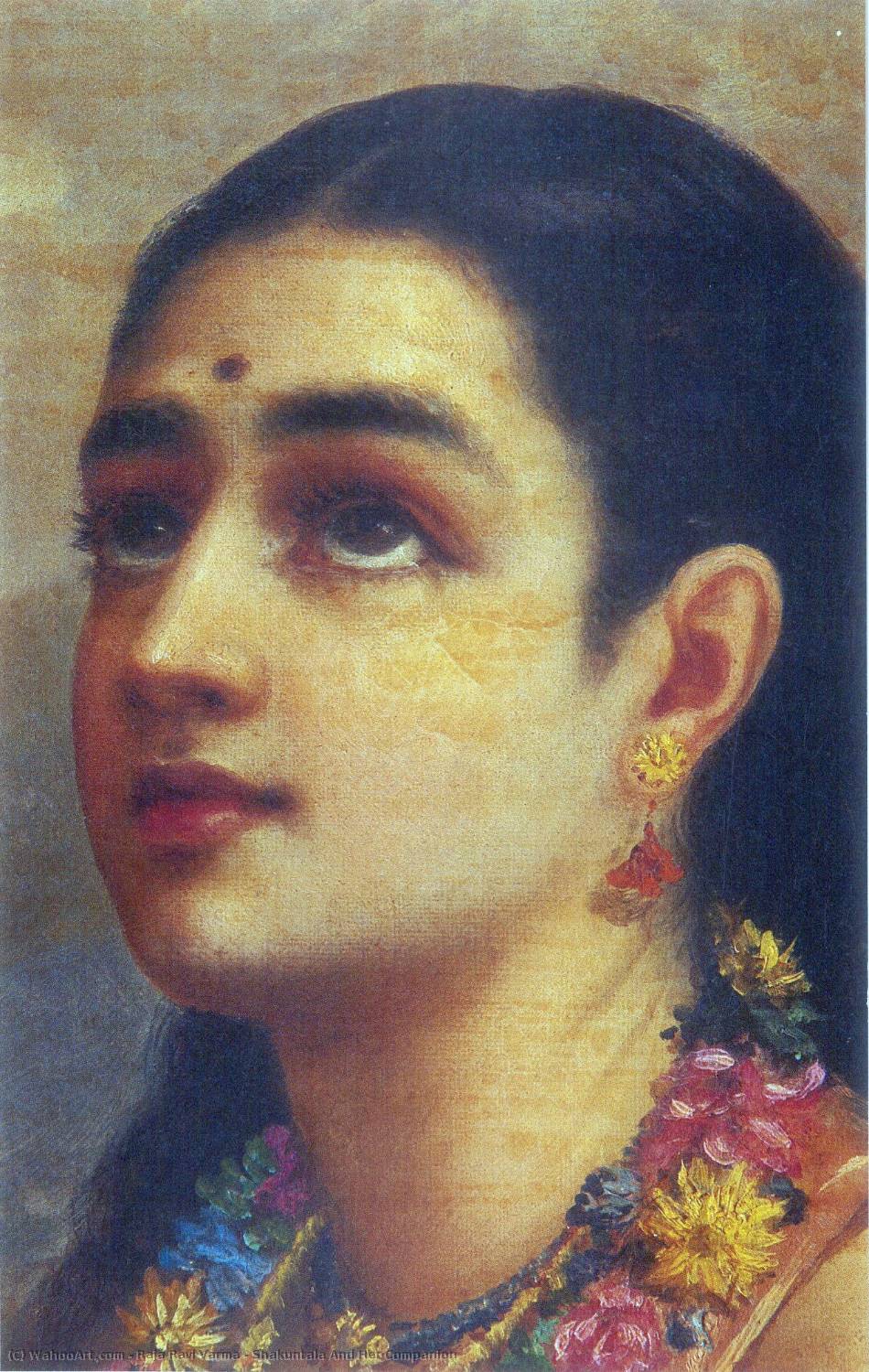 Paintings Reproductions Shakuntala And Her Companion, 1880 by Raja Ravi ...