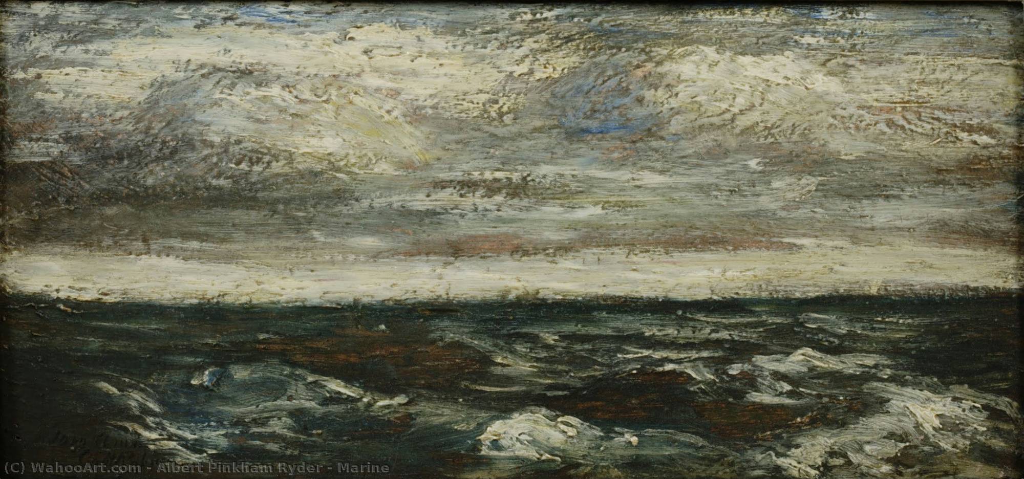 Artwork Replica Marine by Albert Pinkham Ryder (1847-1917, United ...