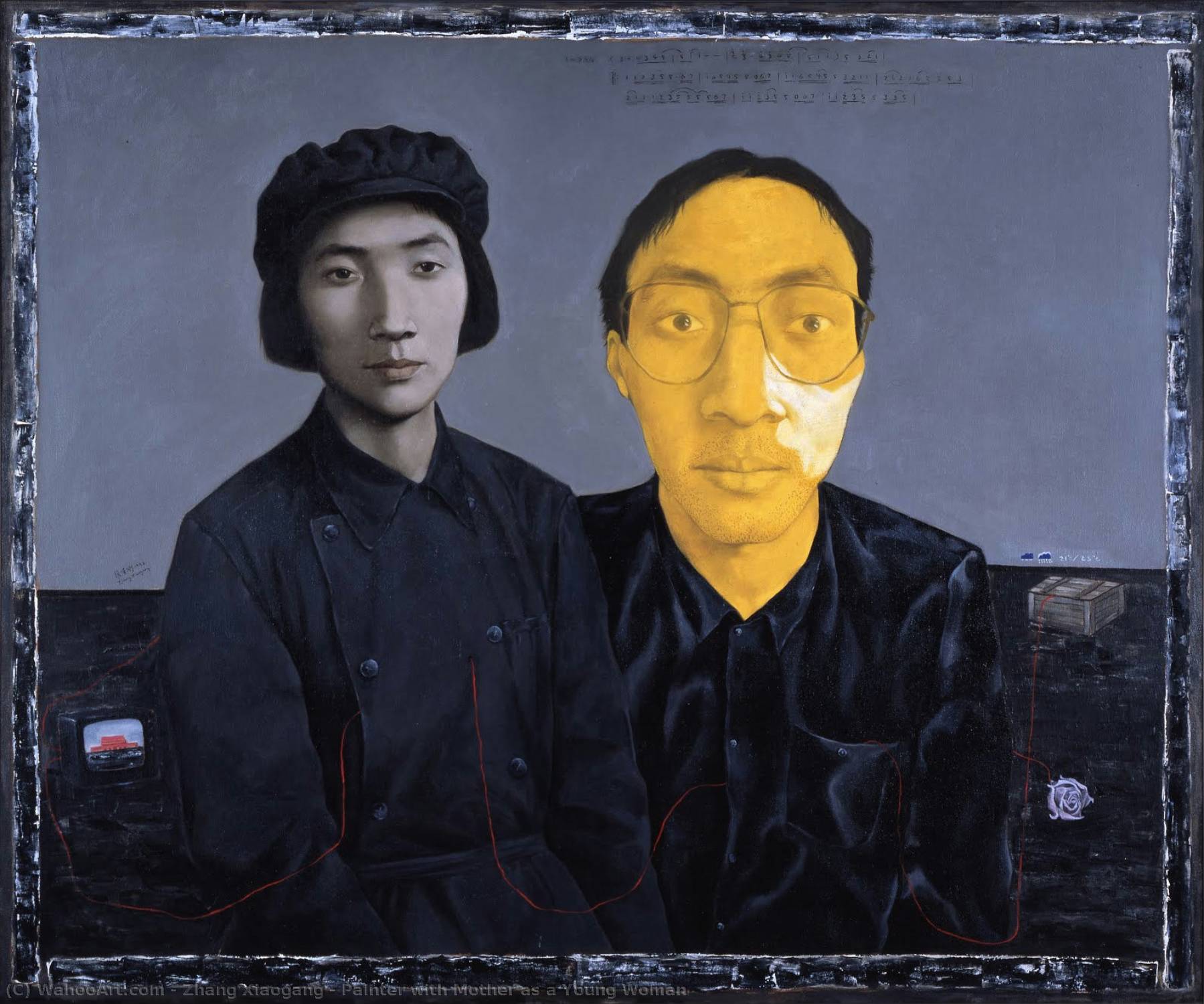 Pintor con Madre como Mujer joven de Zhang Xiaogang Zhang Xiaogang | WahooArt.com