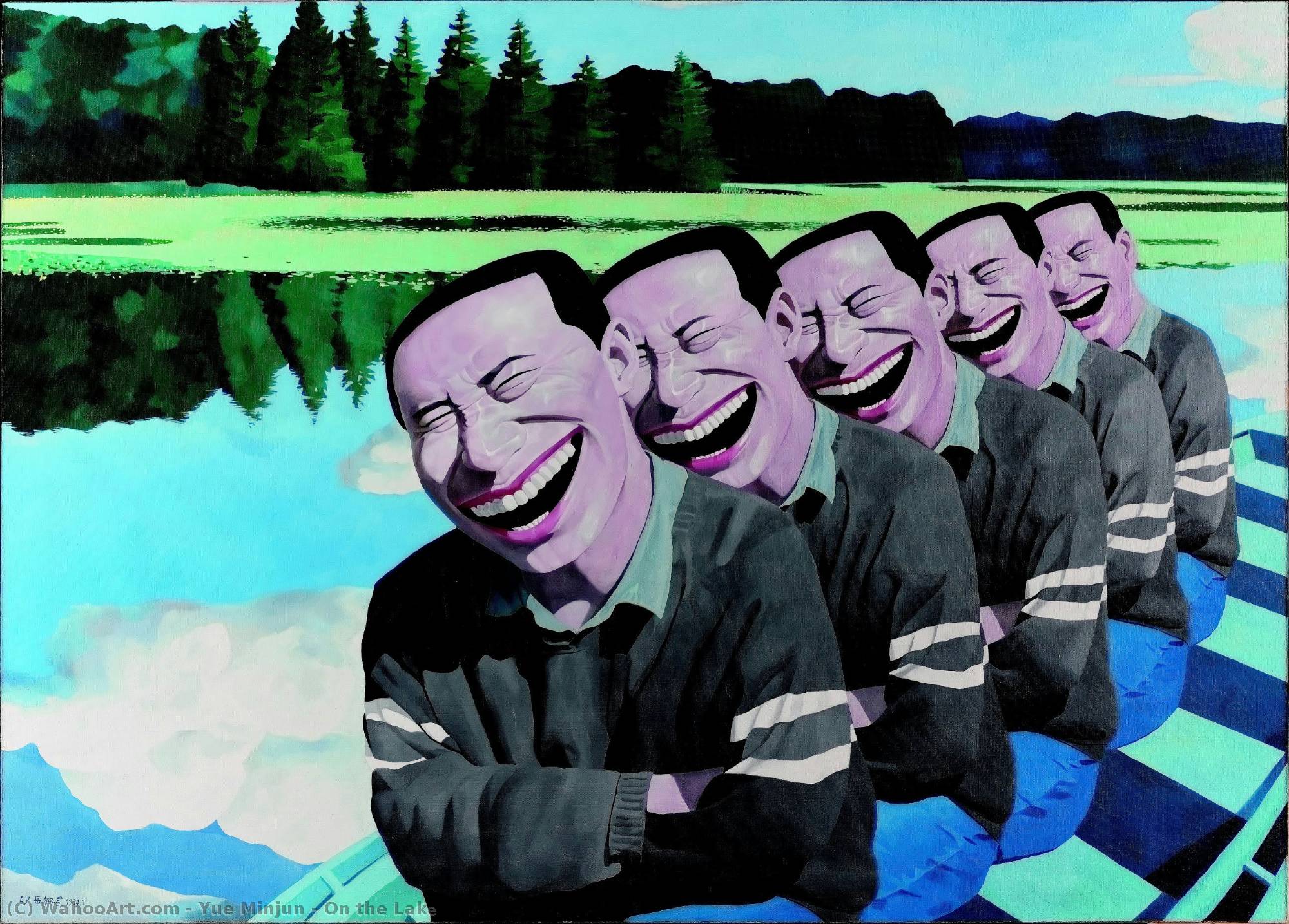 En el lago de Yue Minjun Yue Minjun | WahooArt.com