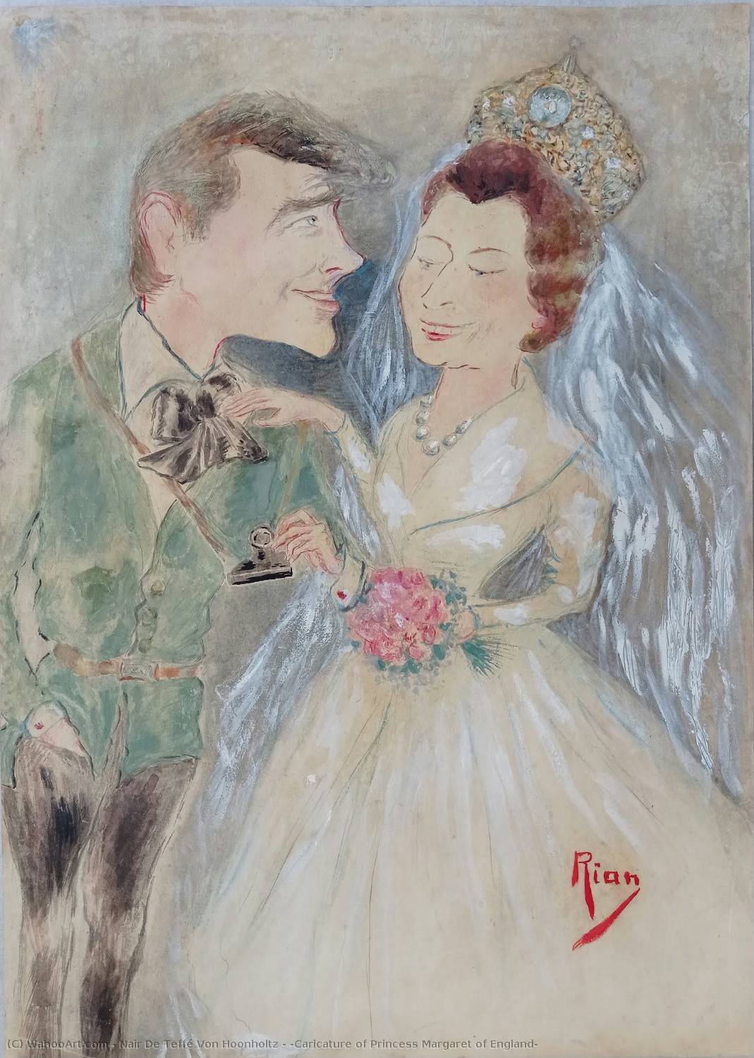 Comprar Reproducciones De Arte Del Museo [Caricatura de la princesa Margaret de Inglaterra] de ...