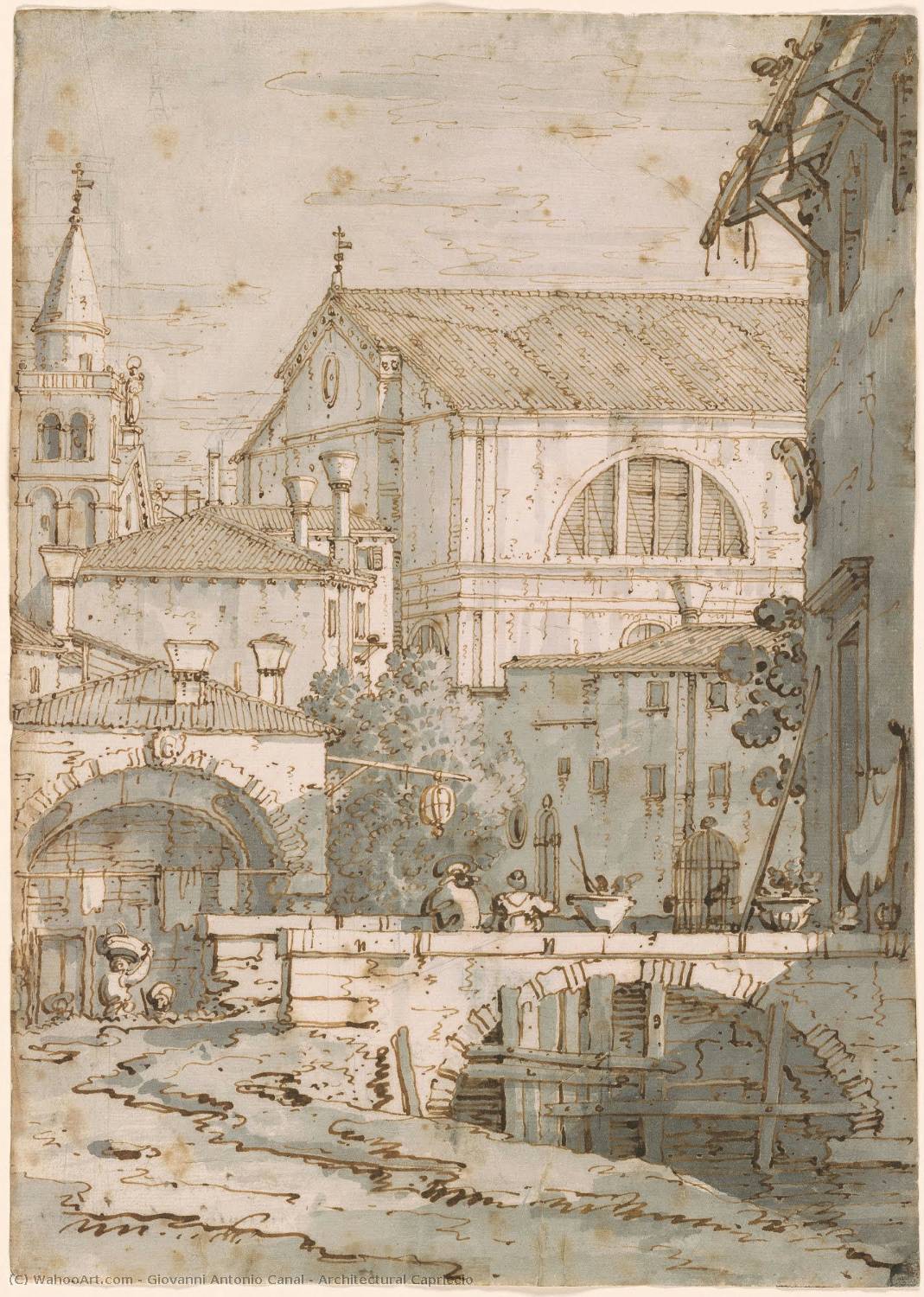 Obtener Grabados De Calidad Del Museo Capriccio arquitectónico, 1600 de Giovanni Antonio Canal ...