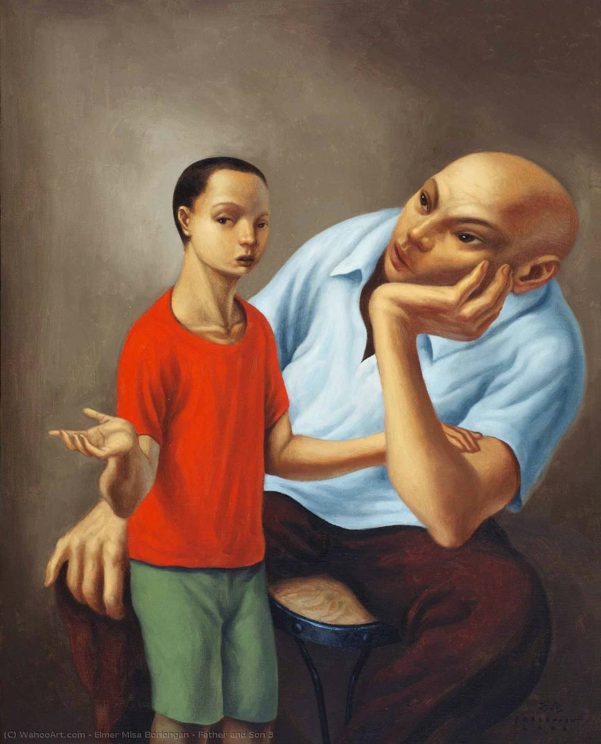 Father and Son 3 by Elmer Misa Borlongan Elmer Misa Borlongan | WahooArt.com