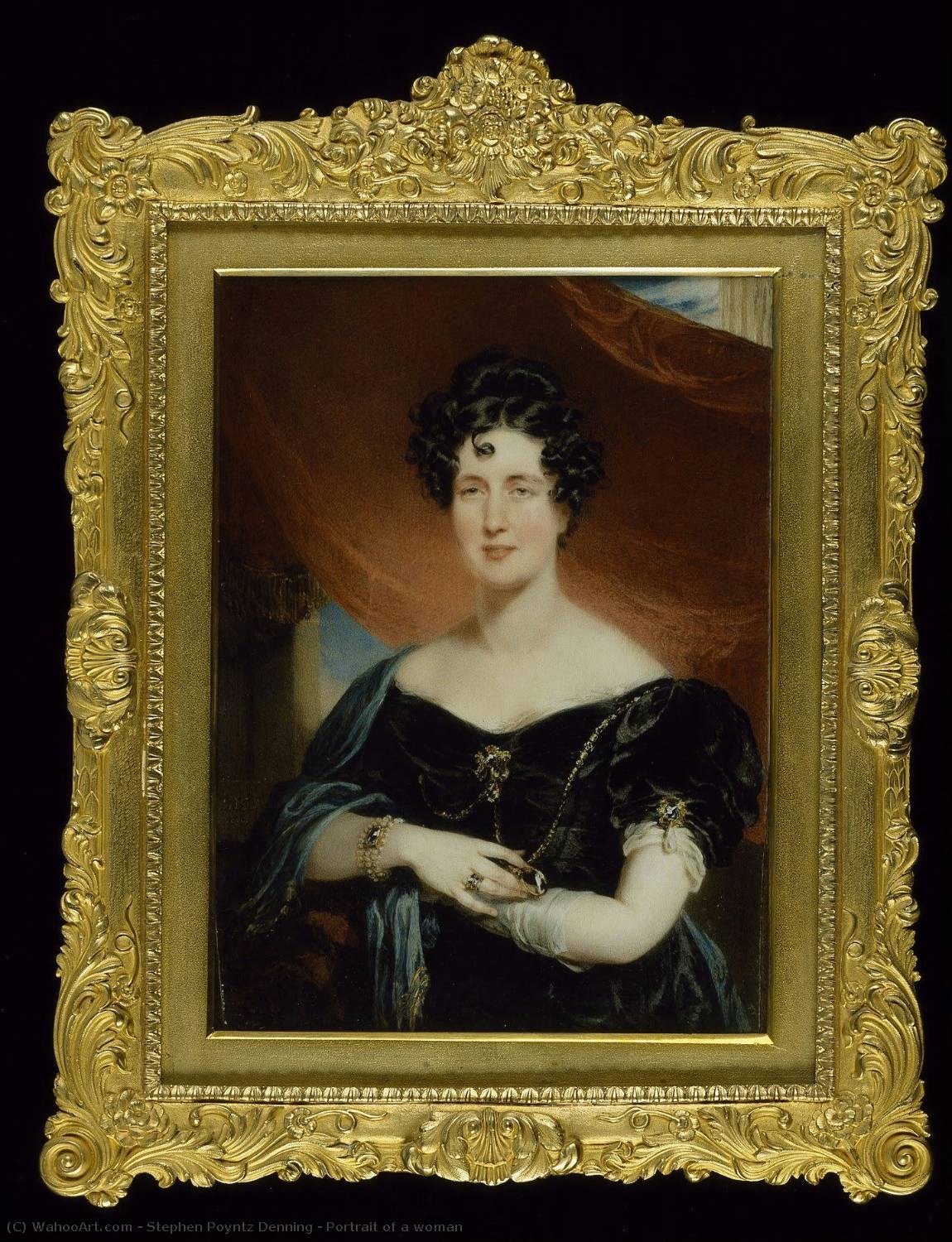 Artwork Replica Portrait of a woman by Stephen Poyntz Denning (1795 ...