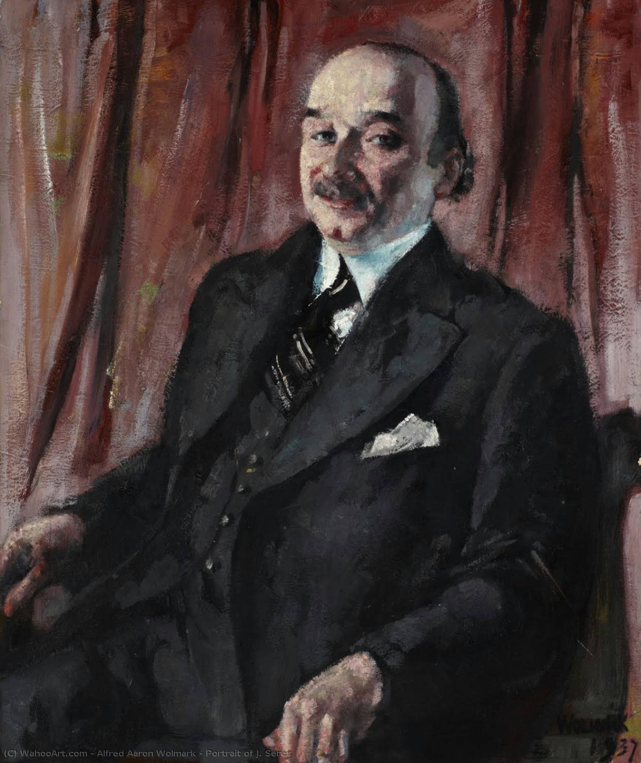 Art Reproductions Portrait of J. Seres, 1937 by Alfred Aaron Wolmark ...