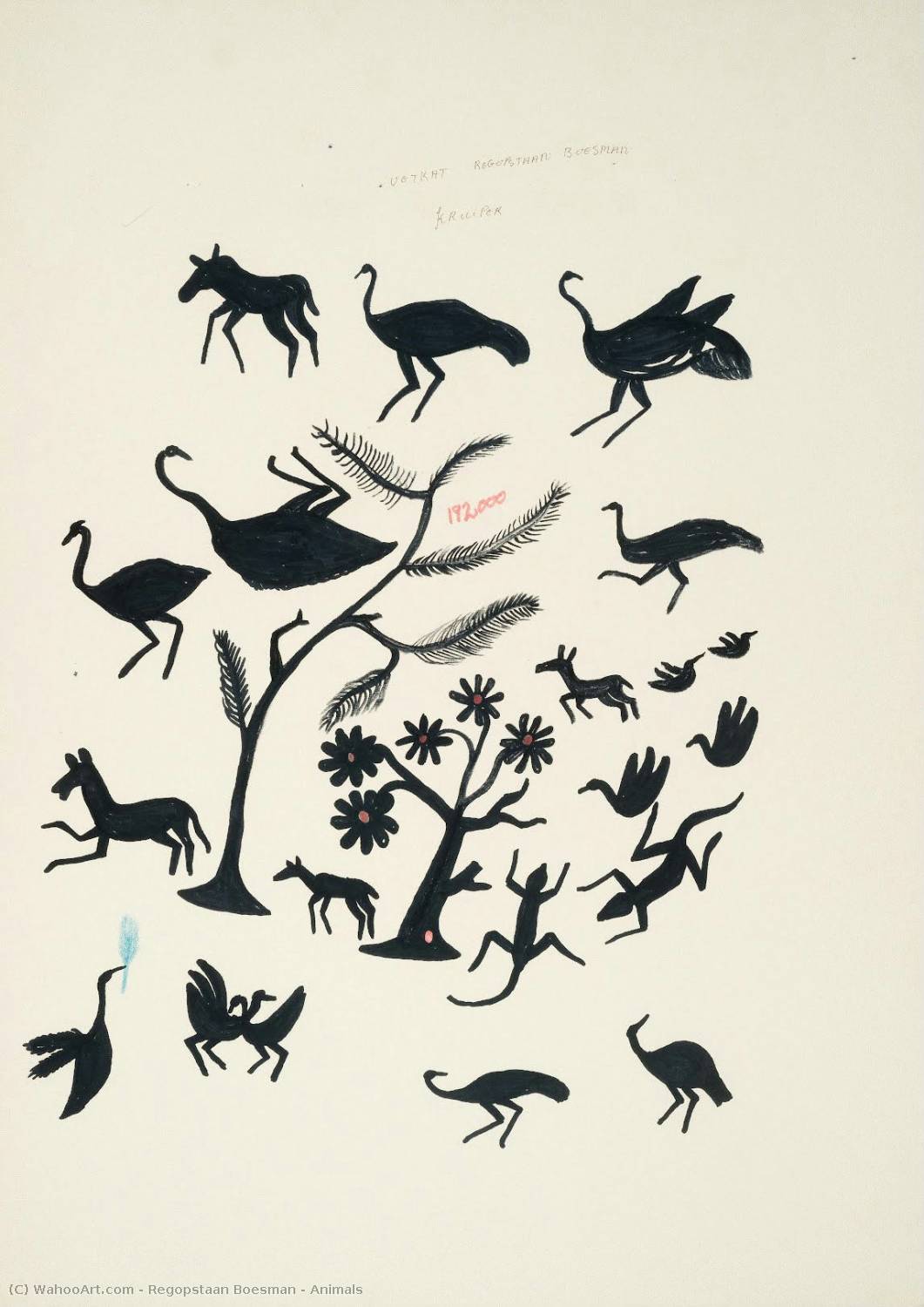 Animales, 2000 de Regopstaan Boesman (1958-2010, South Africa ...