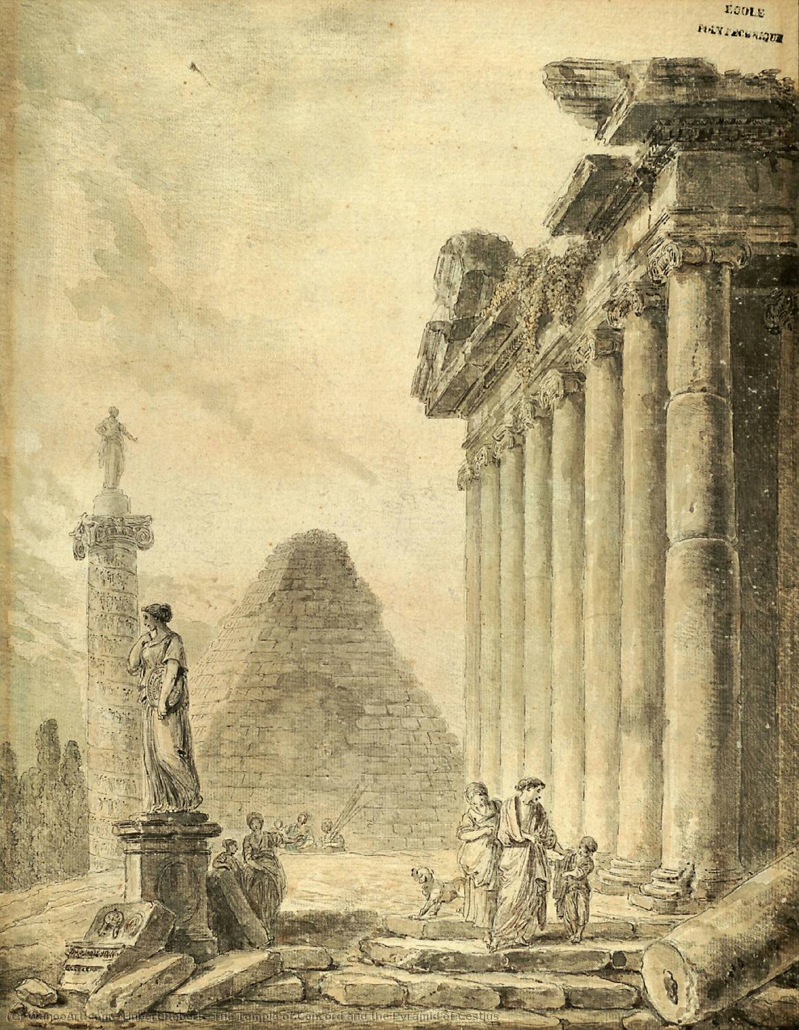 Ordem Reproduções De Arte O Templo de Concórdia e a Pirâmide de Cestius ...