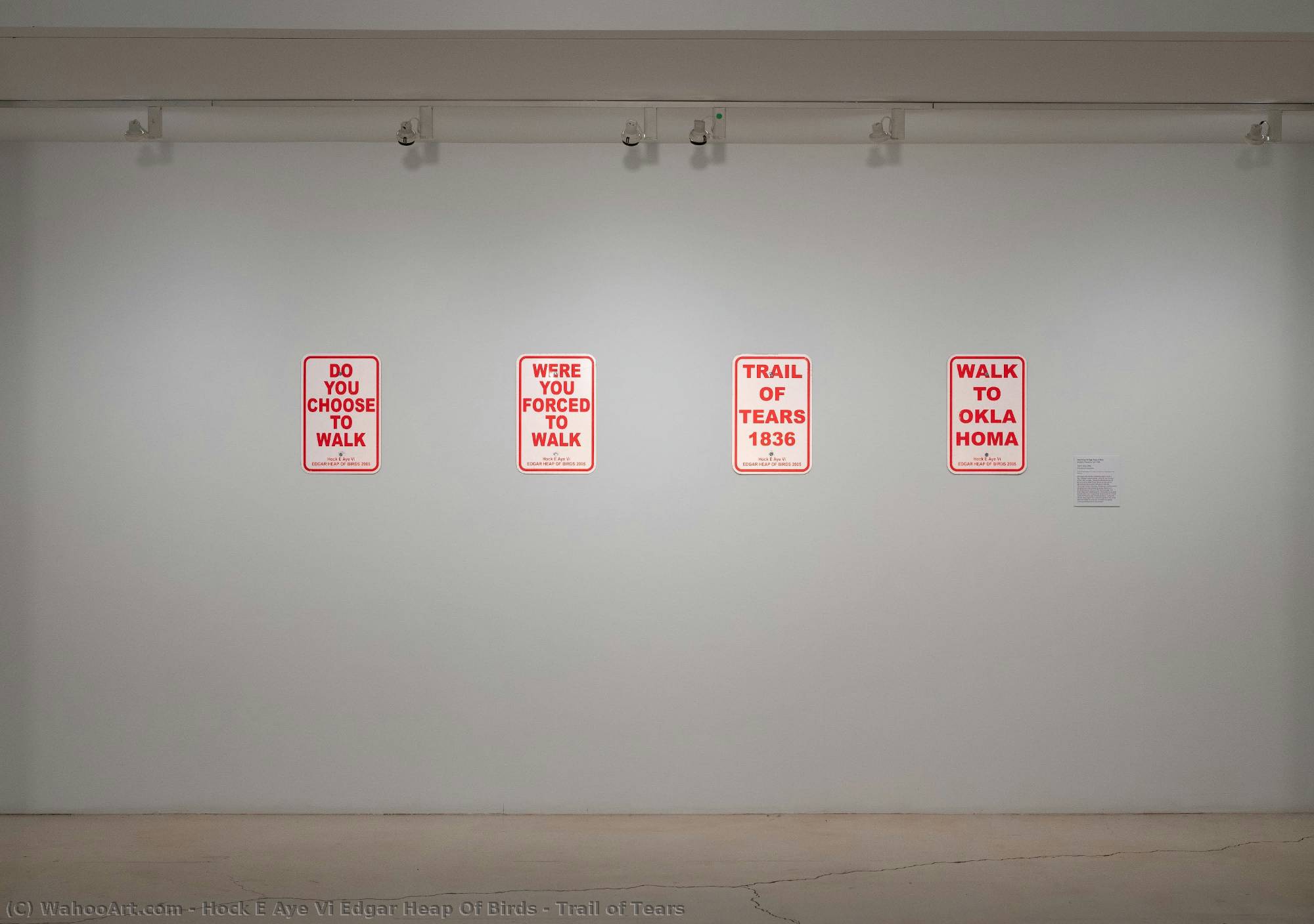 Trail of Tears, 2005 by Hock E Aye Vi Edgar Heap Of Birds Hock E Aye Vi ...