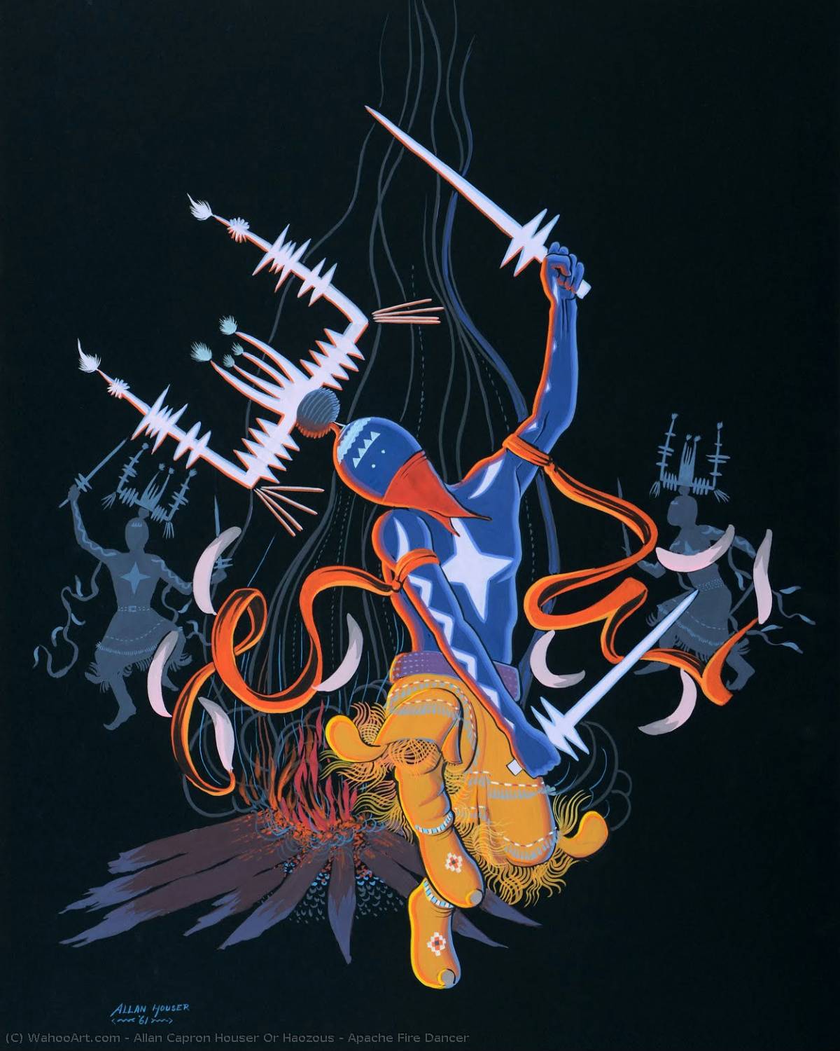 Buy Museum Art Reproductions Apache Fire Dancer, 1961 by Allan Capron ...
