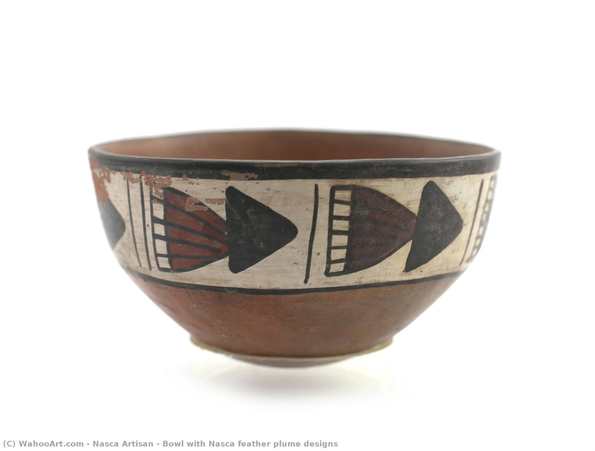 Bowl with Nasca feather plume designs by Nasca Artisan Nasca Artisan ...