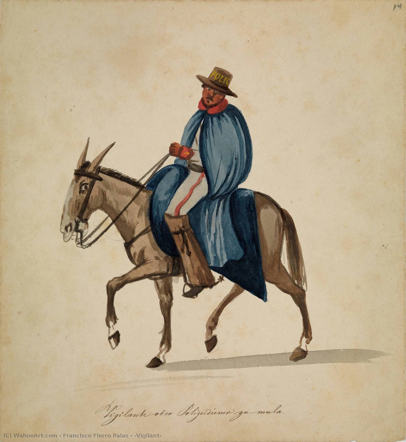 Artwork Replica [Vigilant], 1800 by Francisco Fierro Palas (1807-1879 ...