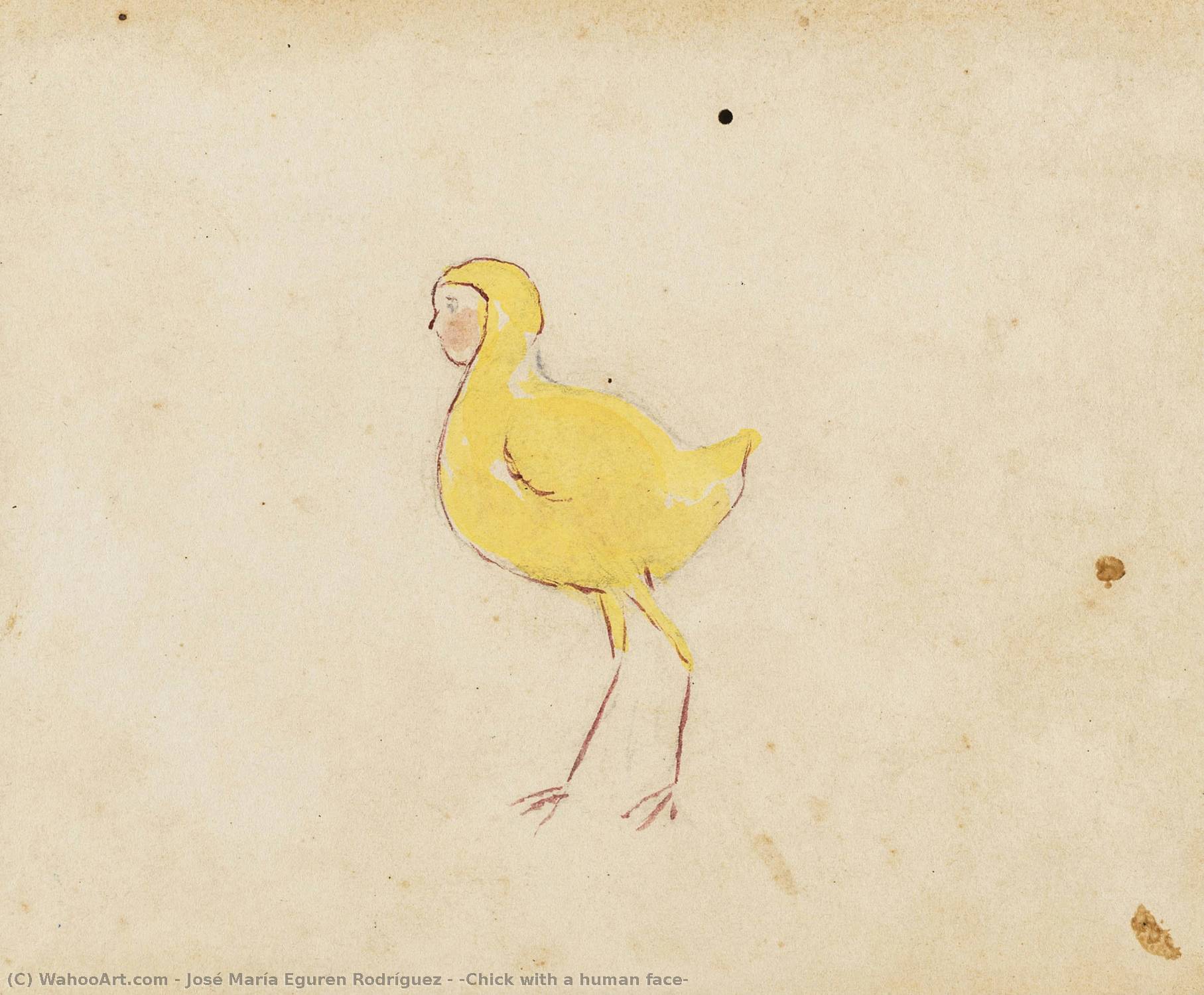 Museu De Reproduções De Arte [Chick with a human face], 1930 por José ...