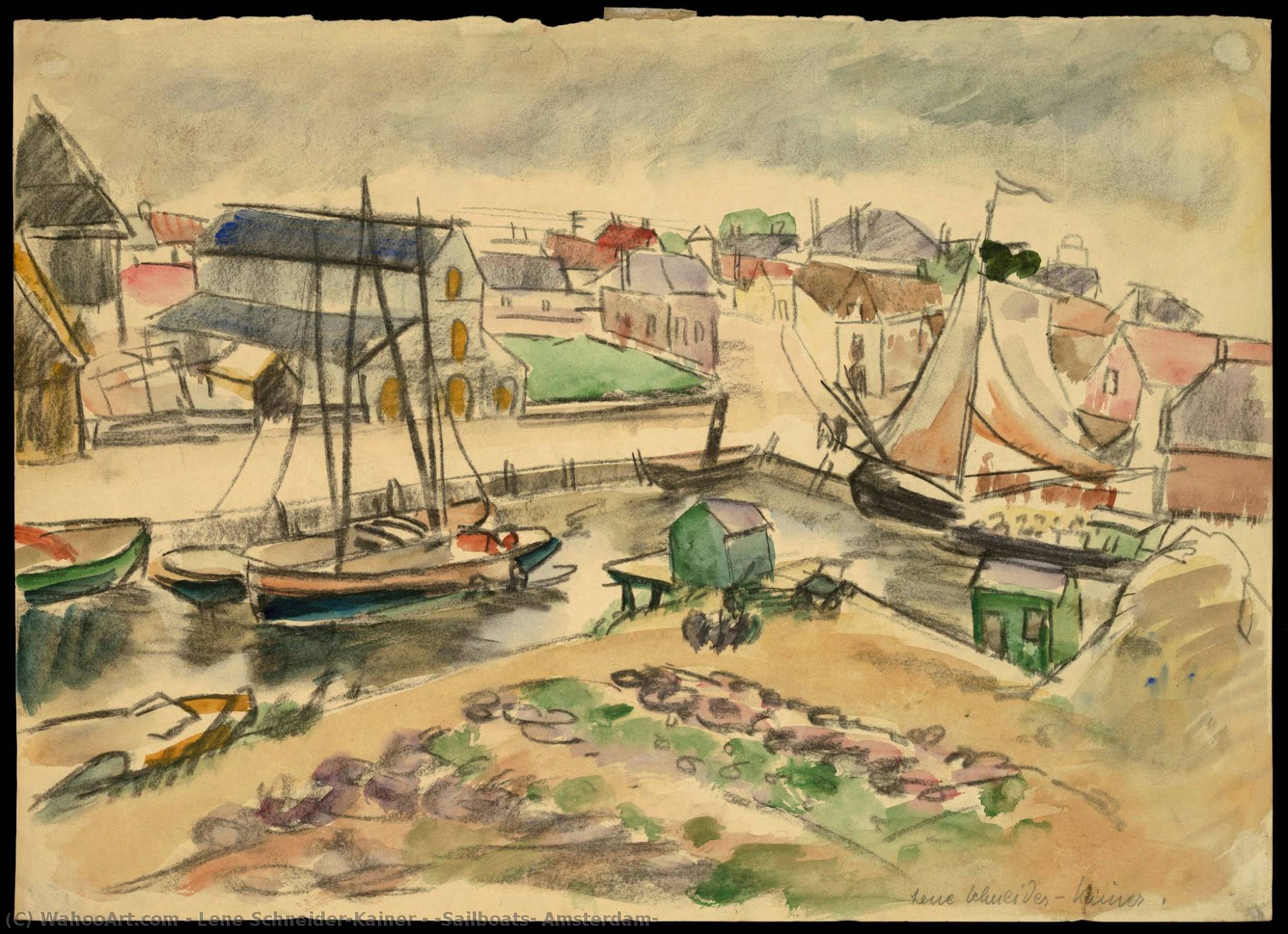 Pedir Reproducciones De Arte [Sailboats, Amsterdam], 1927 de Lene ...