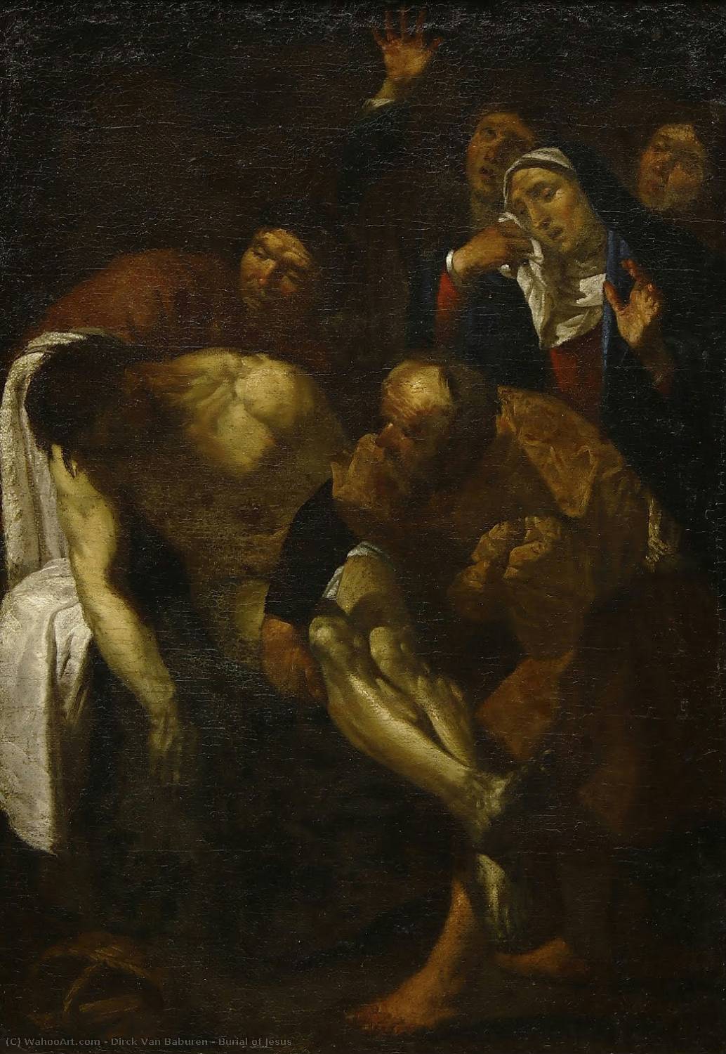 Museum Art Reproductions Burial of Jesus, 1600 by Dirck Van Baburen ...