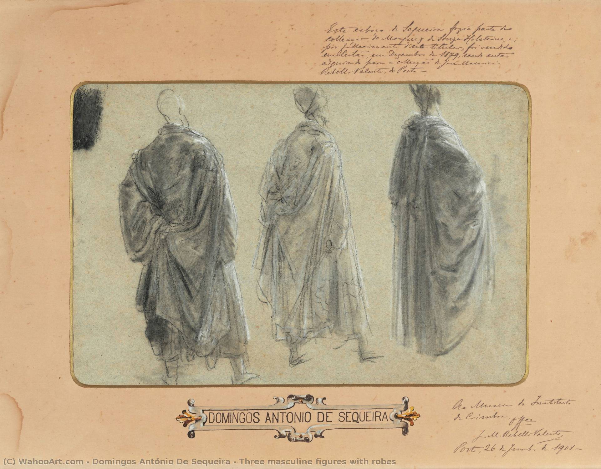 Comprar Reproducciones De Arte Del Museo Tres figuras masculinas con túnicas, 1833 de Domingos ...