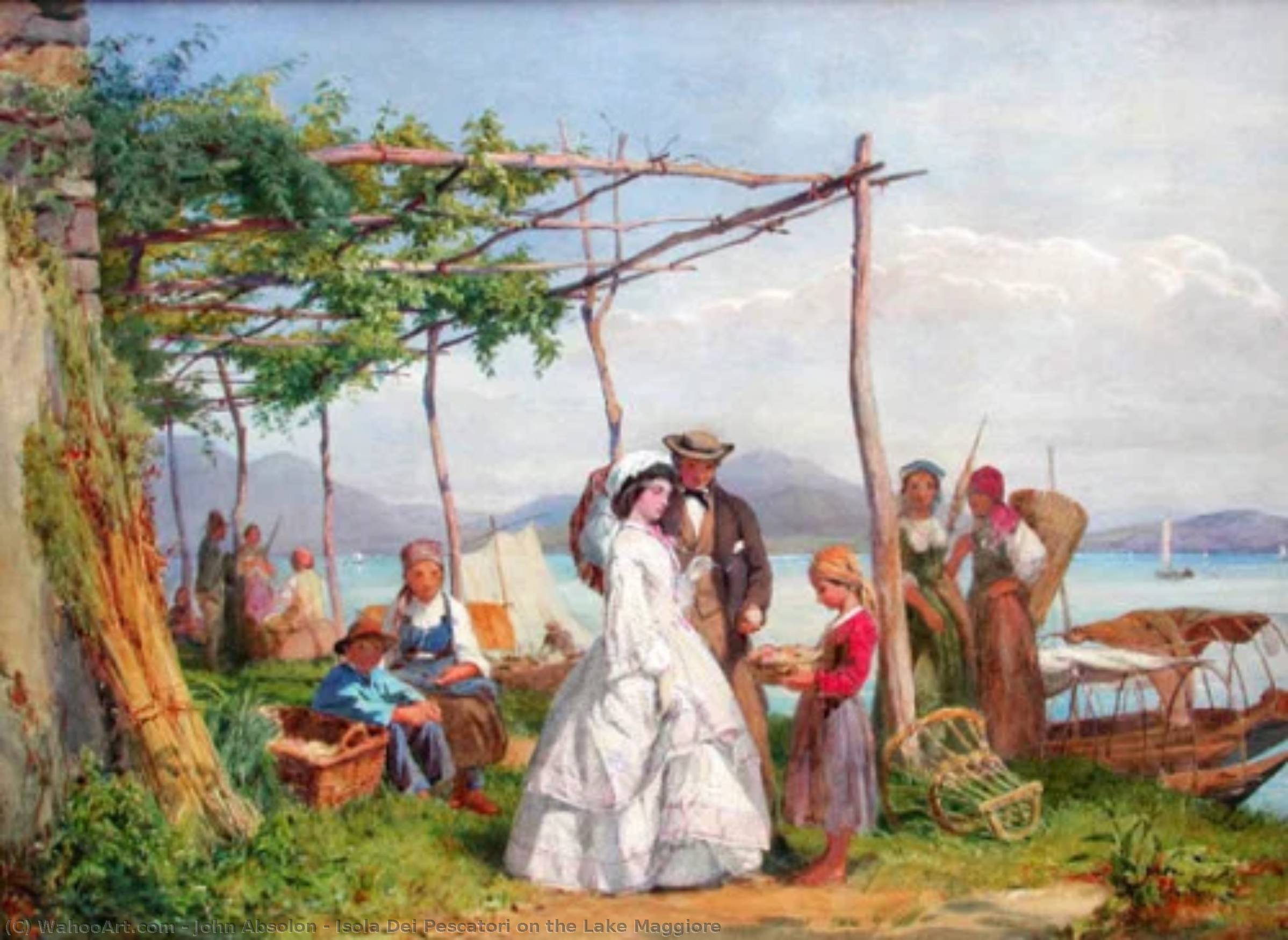 Reproducciones De Bellas Artes Isola Dei Pescatori en el lago Maggiore ...