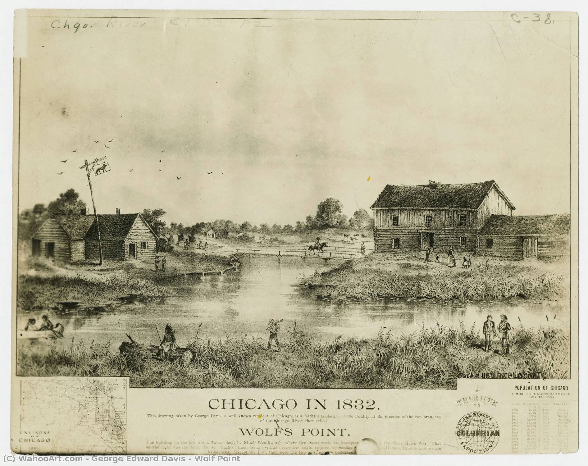 Comprar Reproducciones De Arte Del Museo Wolf Point, 1832 de George ...