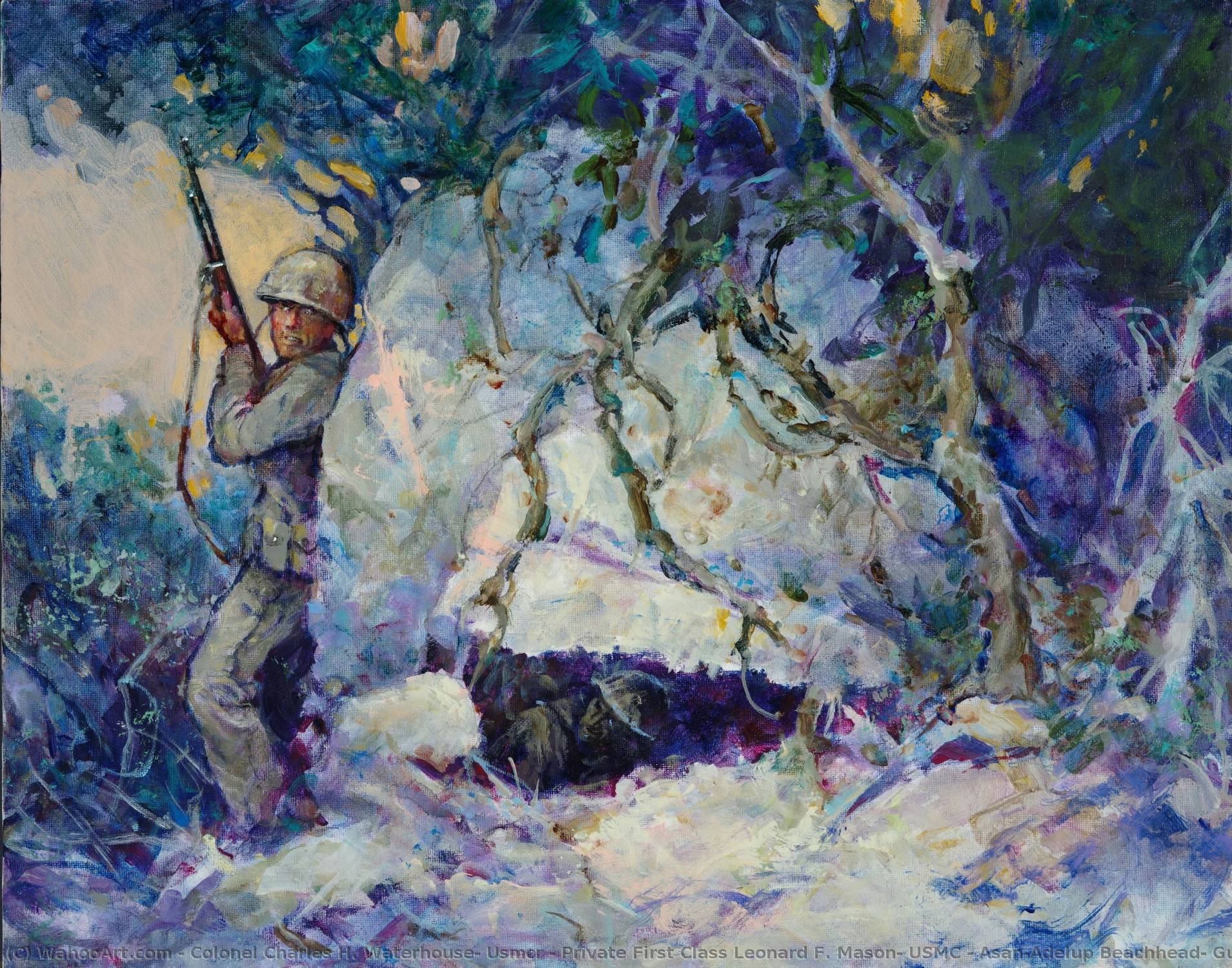 Privada de primera clase Leonard F. Mason, USMC - Asan-Adelup Beachhead ...