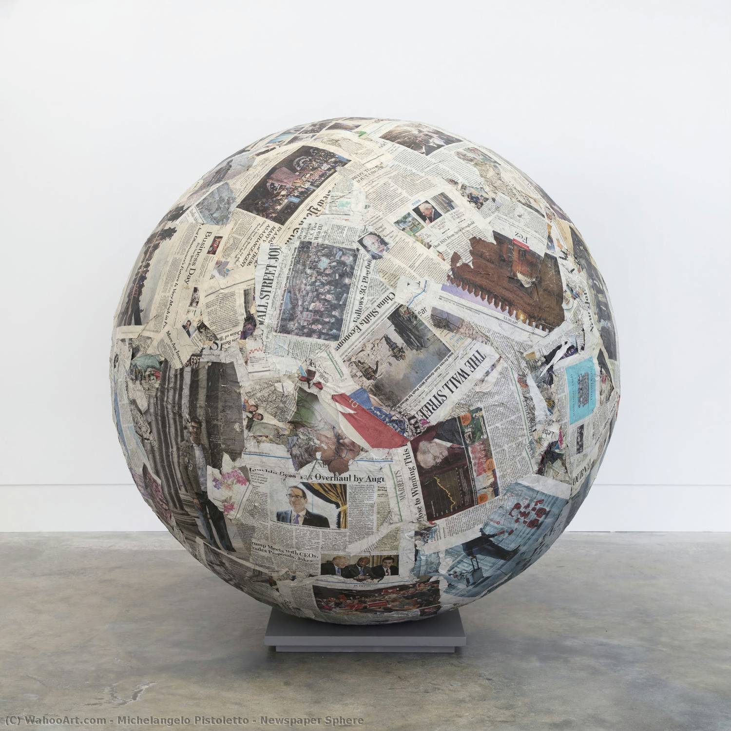 Newspaper Sphere, 1966 by Michelangelo Pistoletto Michelangelo ...