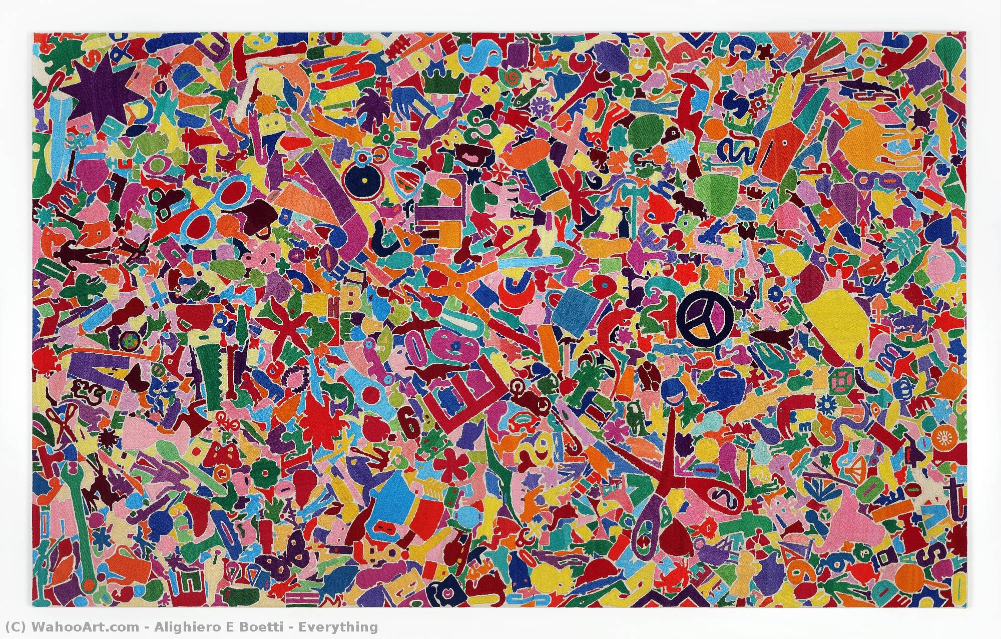 Compre Museu De Reproduções De Arte Tudo, 1988 por Alighiero E Boetti ...