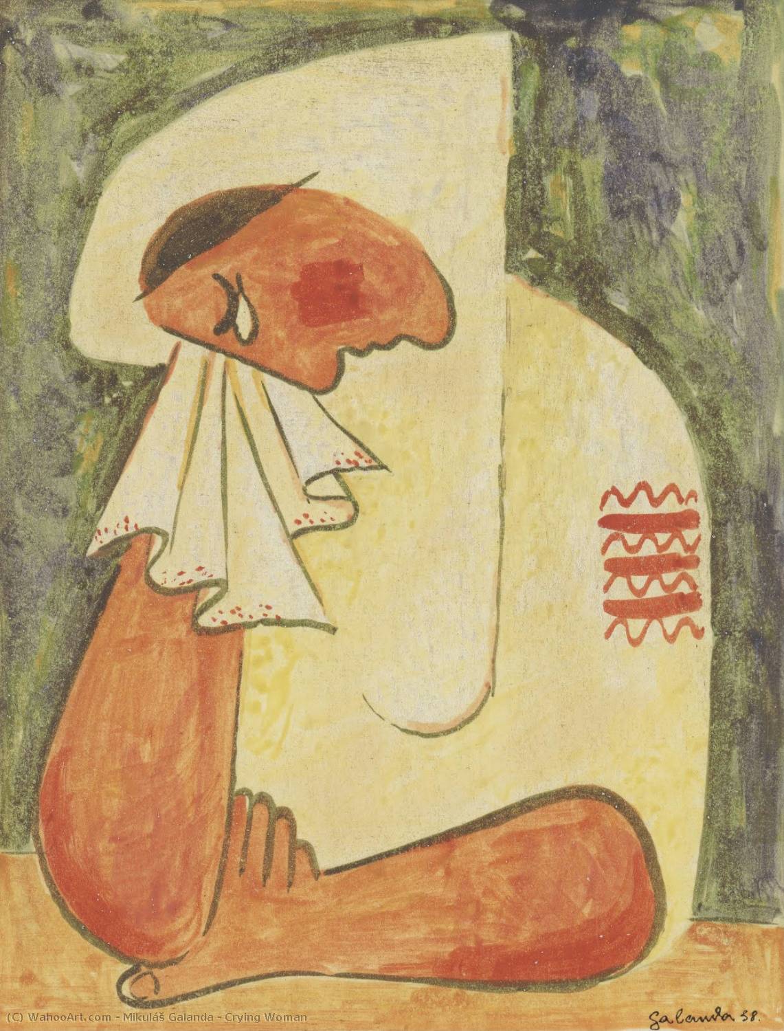 Obtener Grabados De Calidad Del Museo Crying Woman de Mikuláš Galanda ...