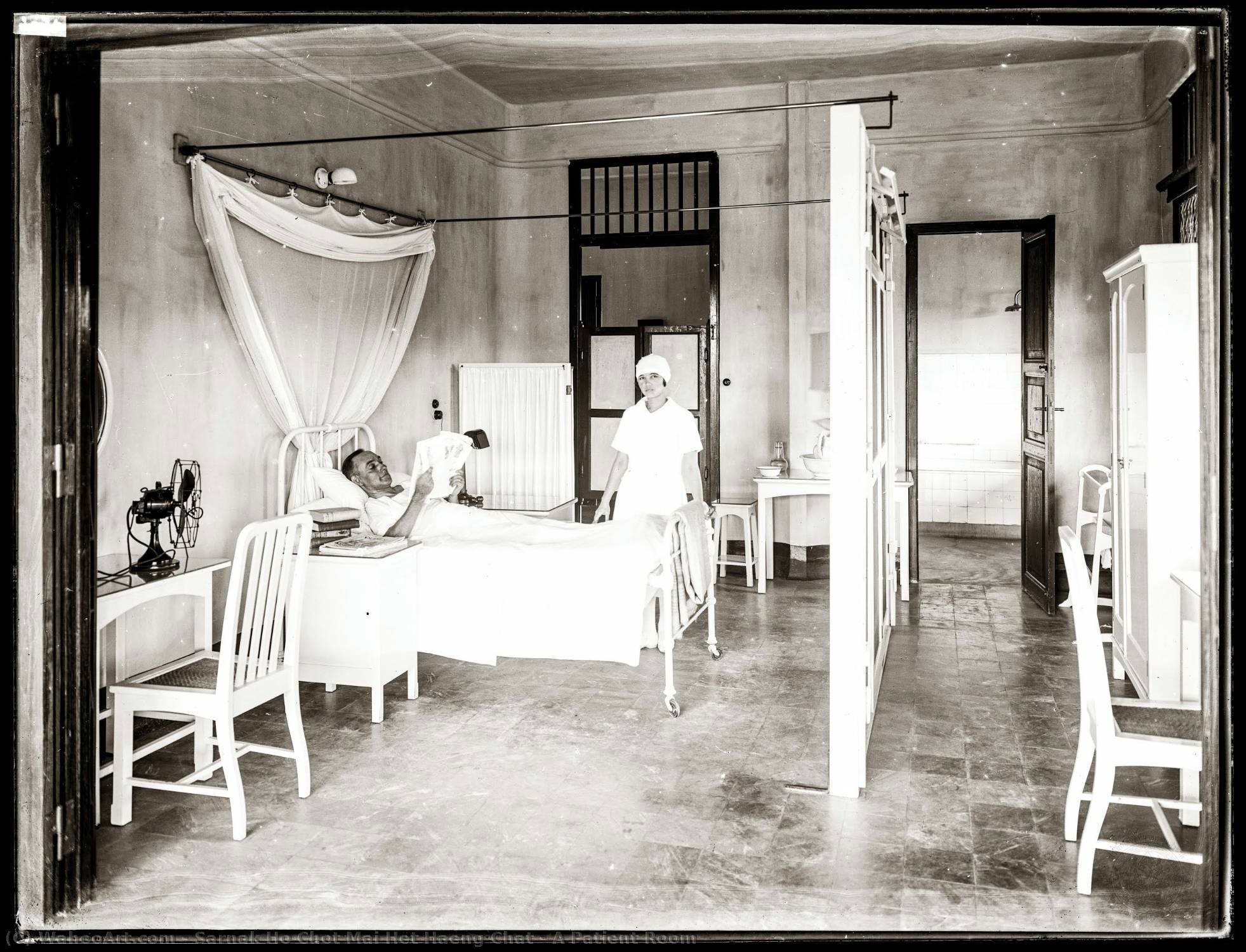 Uma sala de pacientes, 1912 por Sarnak Ho Chot Mai Het Haeng Chat ...
