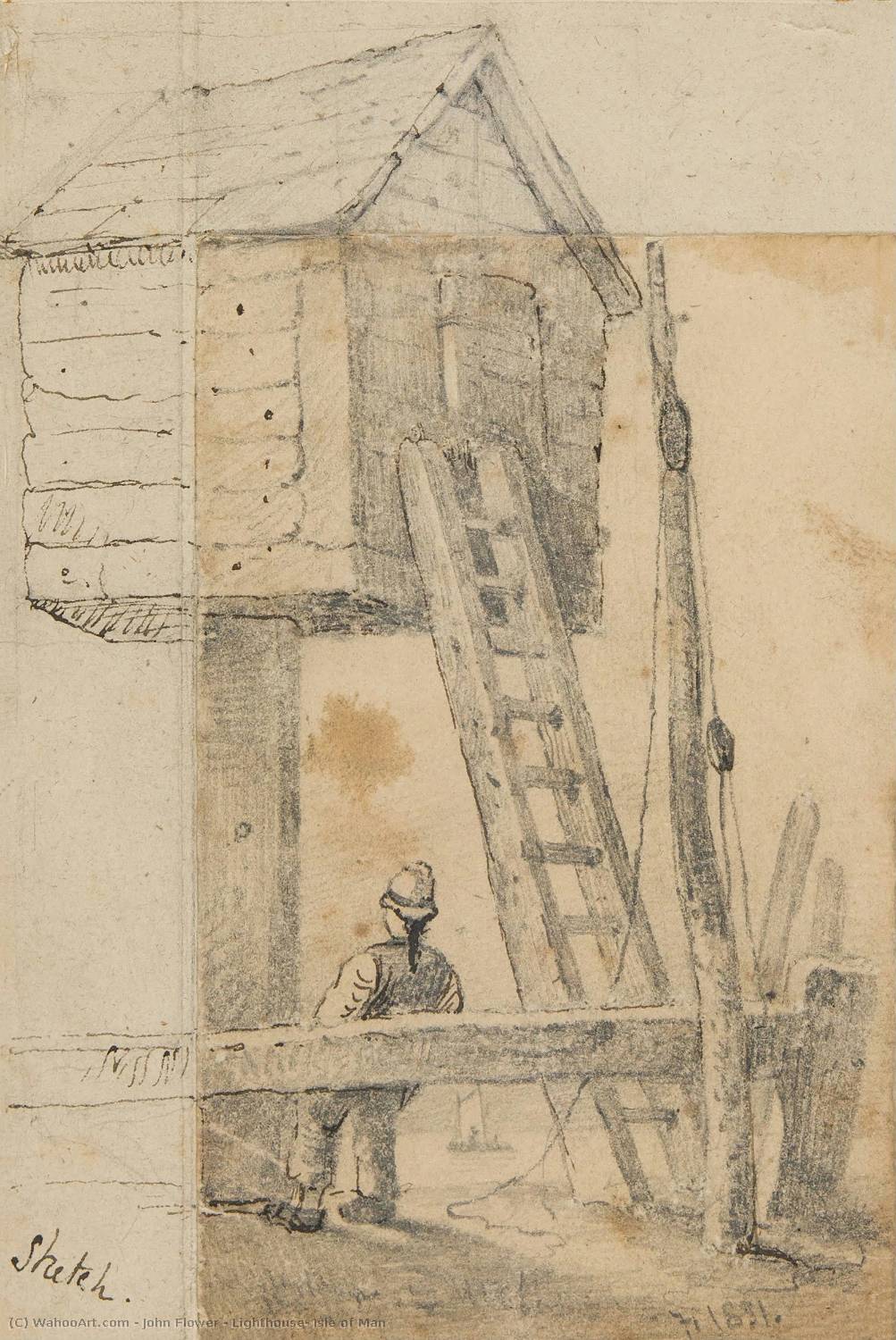 Faro, Isla del Hombre, 1800 de John Flower John Flower | WahooArt.com