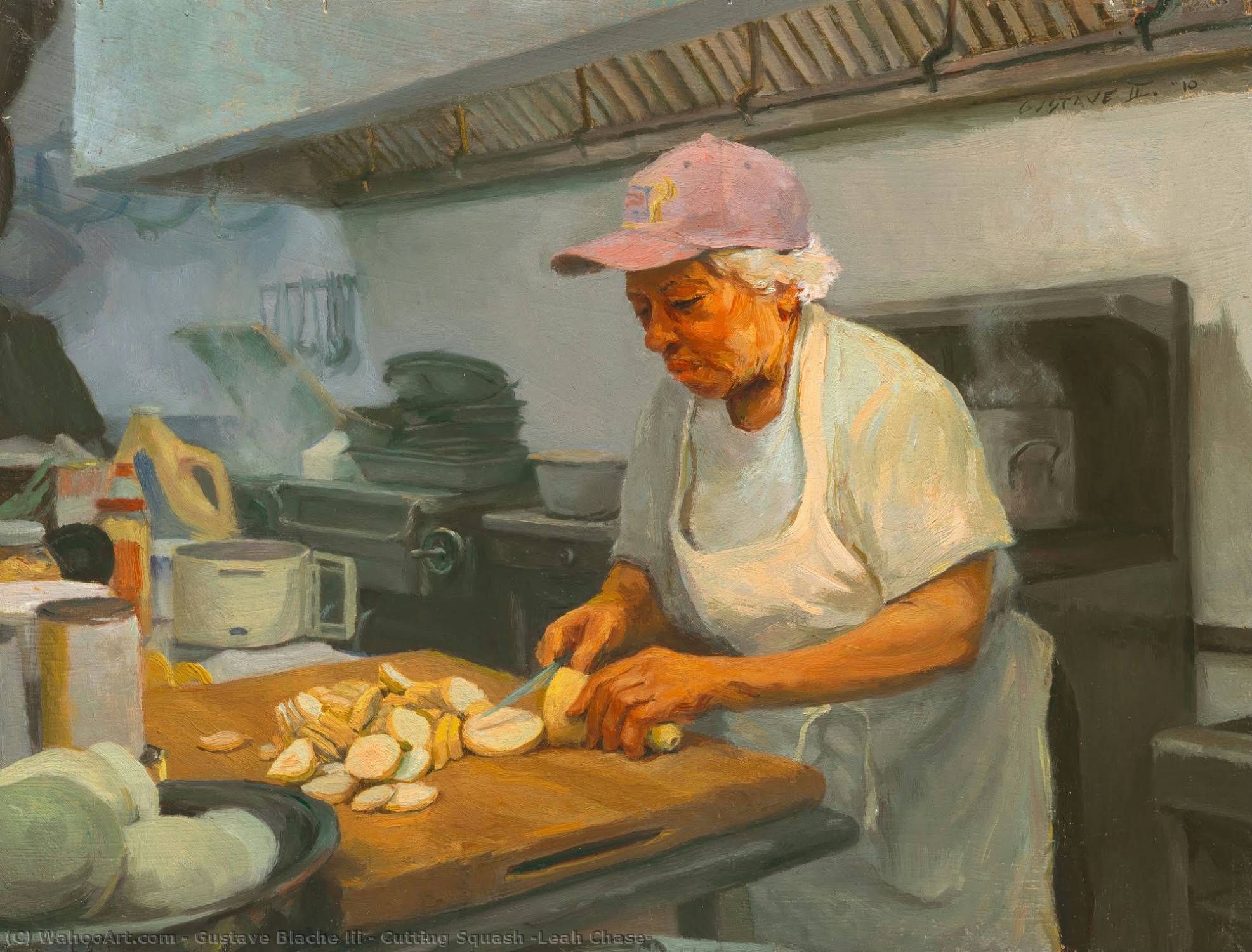 Cortando Squash (Leah Chase), 2010 por Gustave Blache Iii Gustave Blache Iii | WahooArt.com