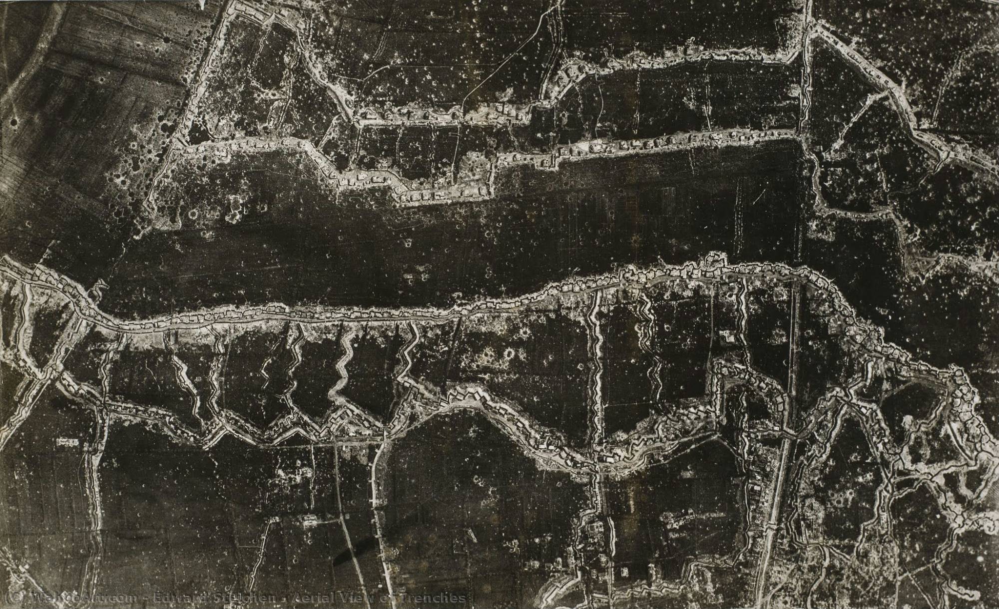 Buy Museum Art Reproductions Aerial View of Trenches, 1918 by Edward ...