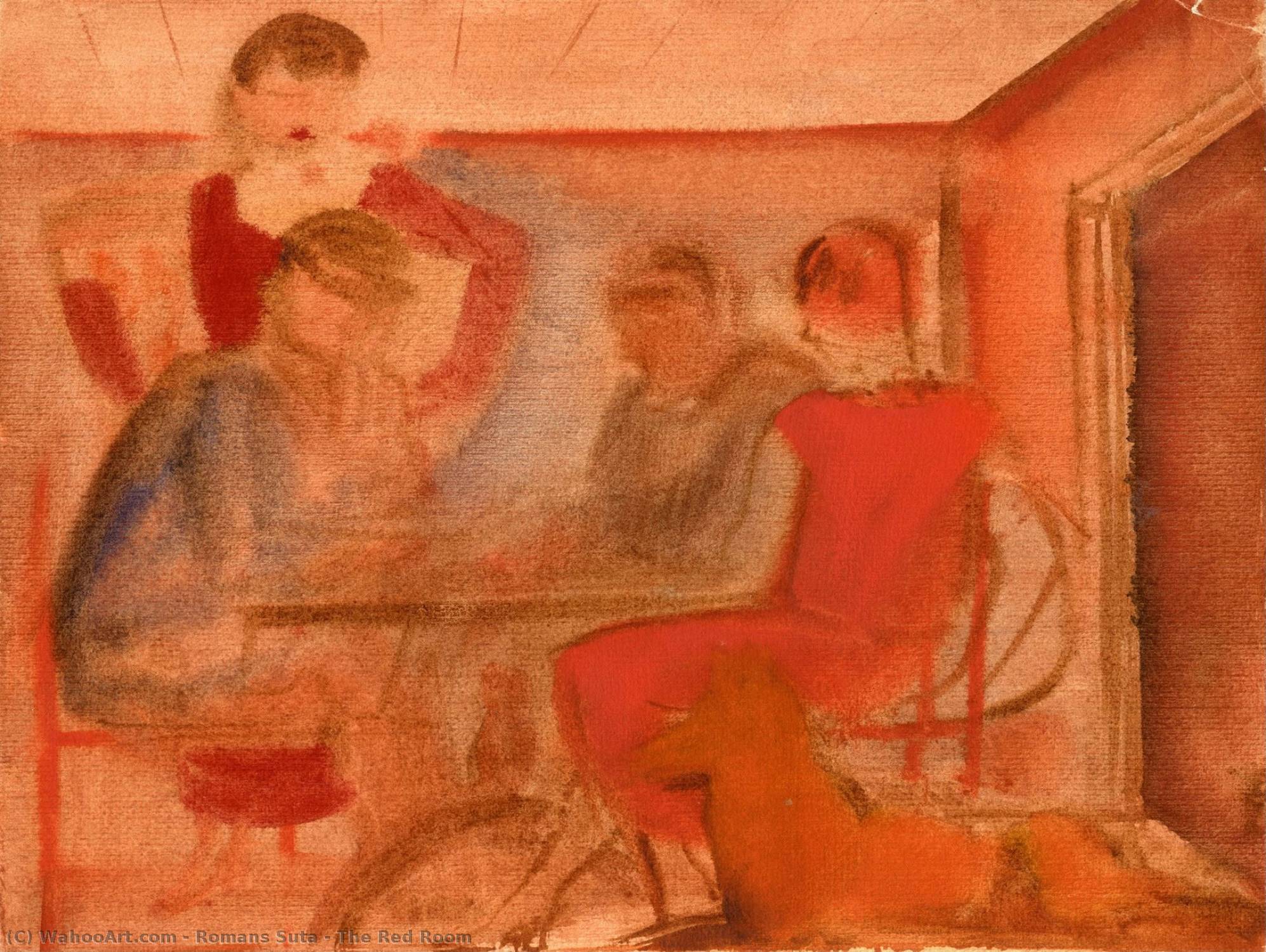 Ordem Reproduções De Arte O quarto vermelho por Romans Suta (1896-1944 ...