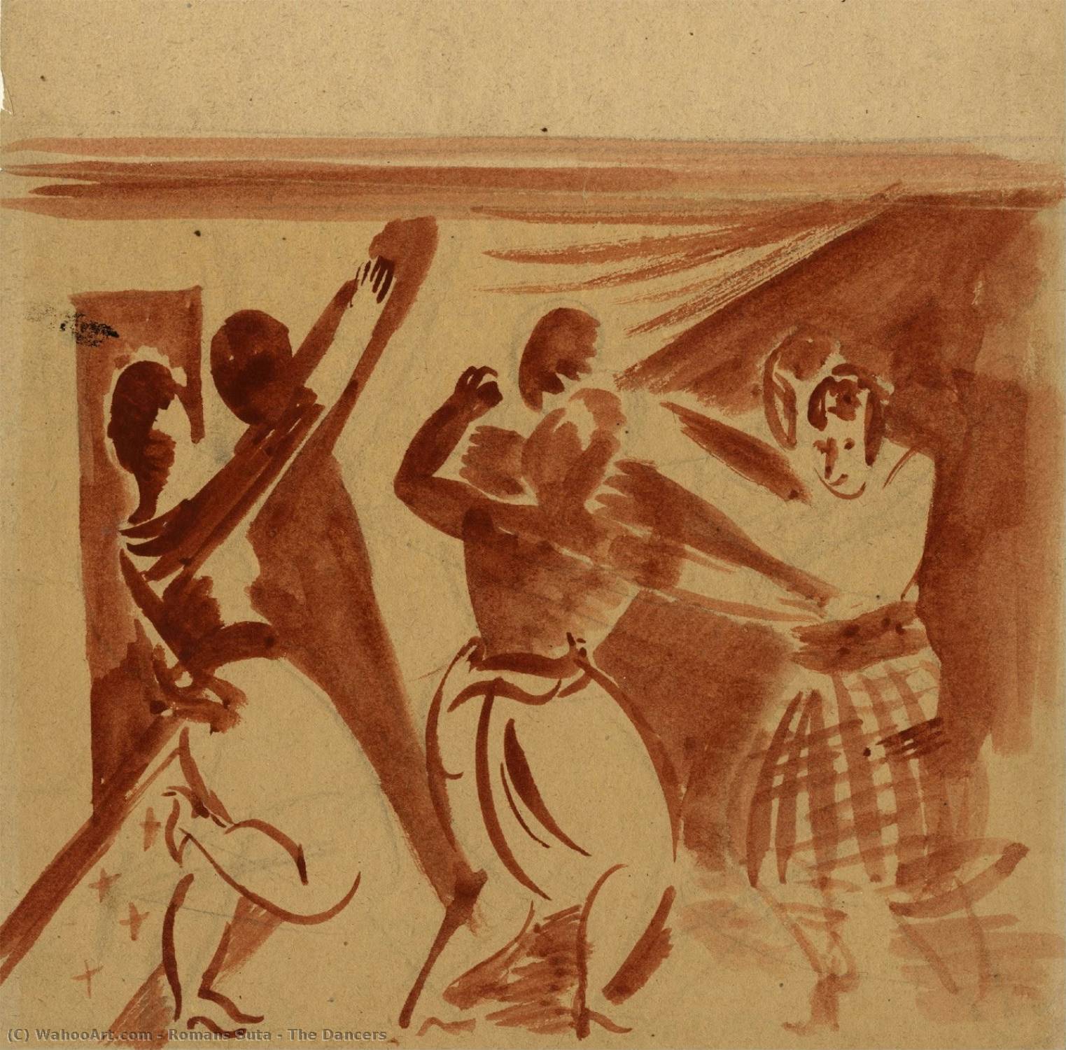 Paintings Reproductions The Dancers by Romans Suta (1896-1944, Latvia ...