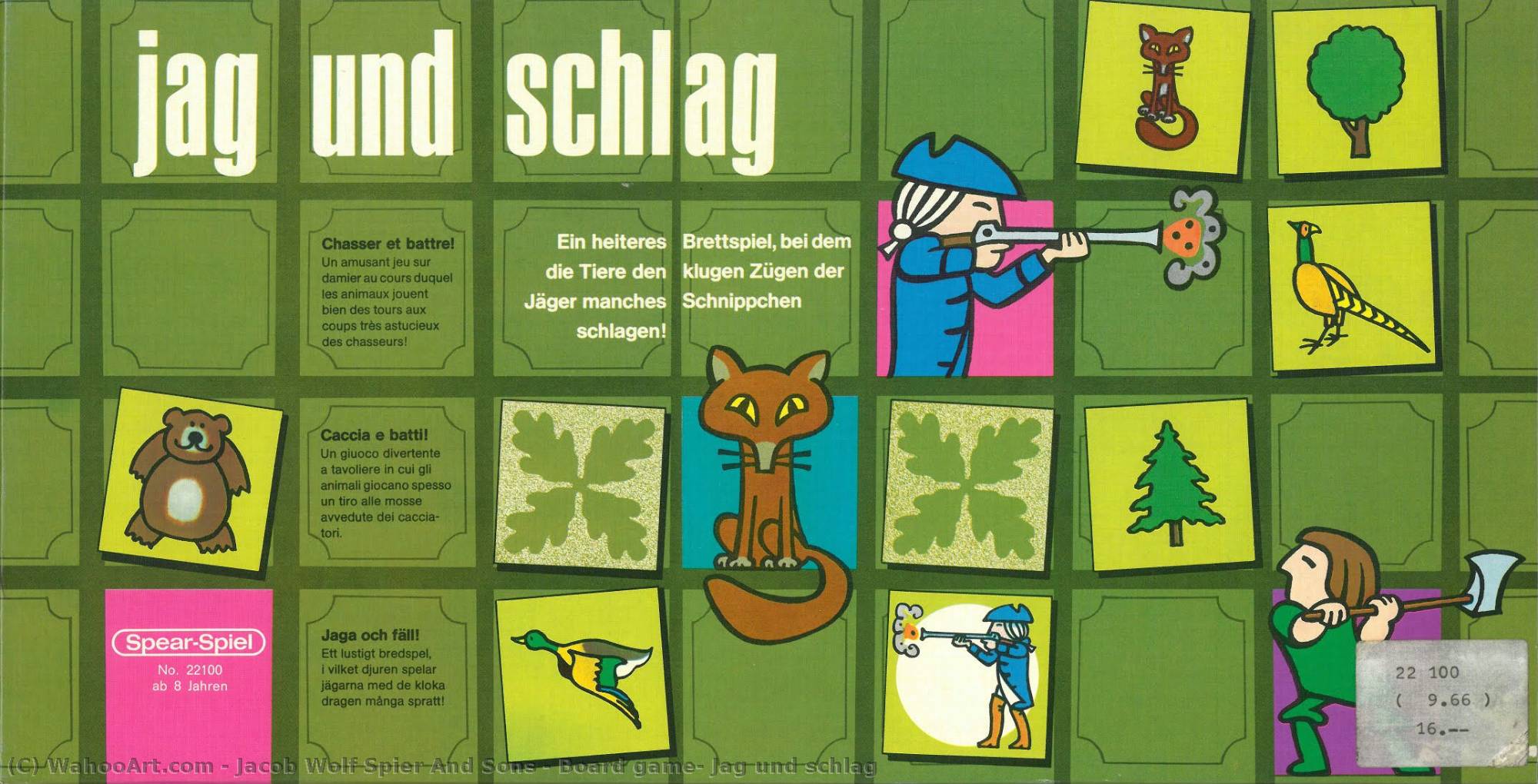 Juego de mesa: Jag und schlag, 1973 de Jacob Wolf Spier And Sons Jacob ...