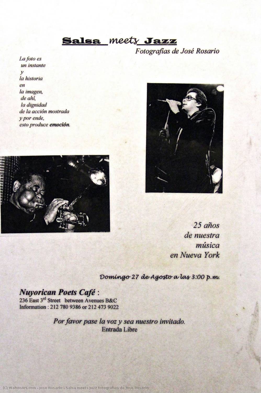 Salsa se reúne Fotografias de Jazz de Jose Rosario por Jose Rosario ...