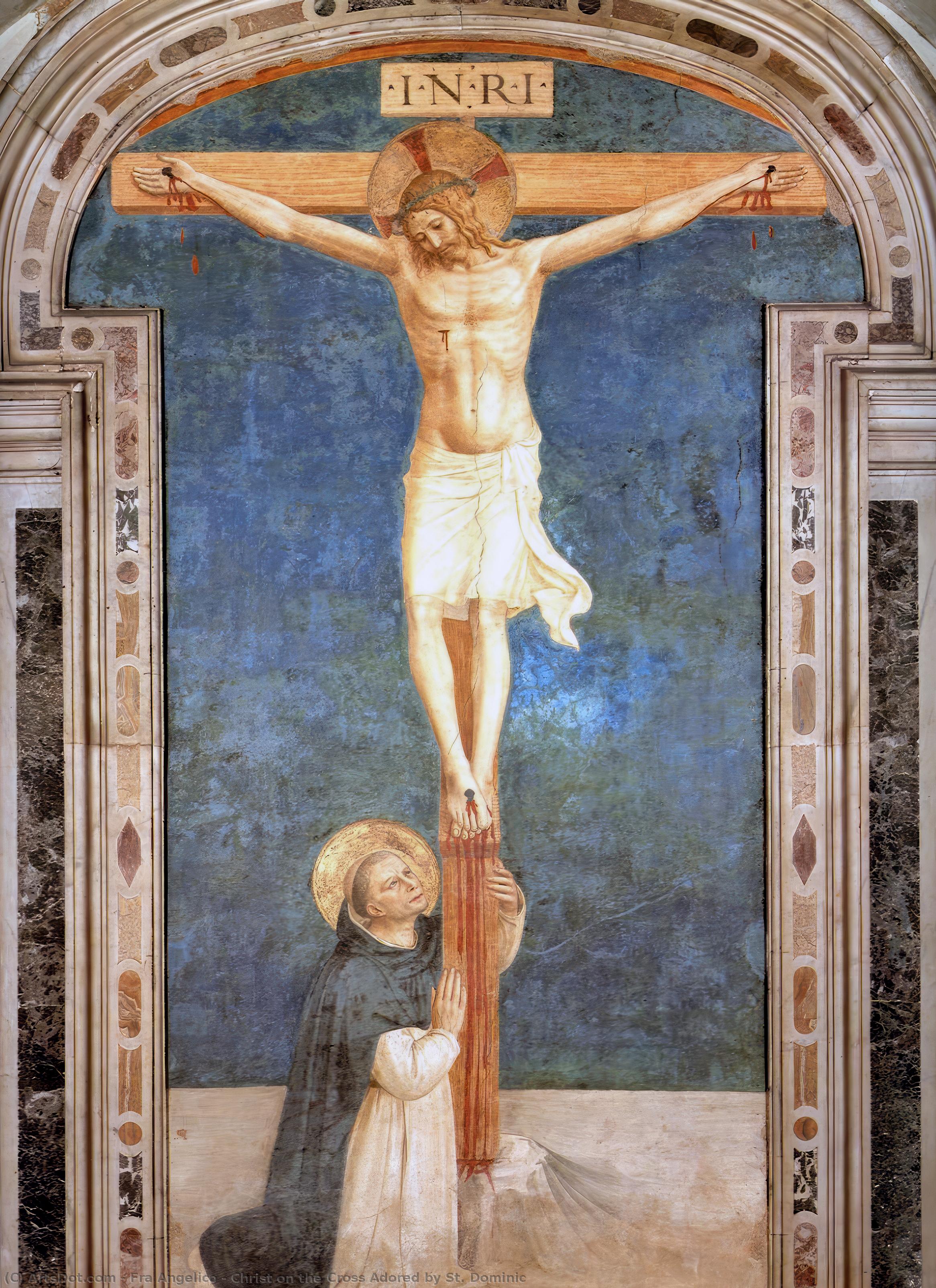 Obtenez une peinture faite à la main de Christ sur la Croix Adoré par ...