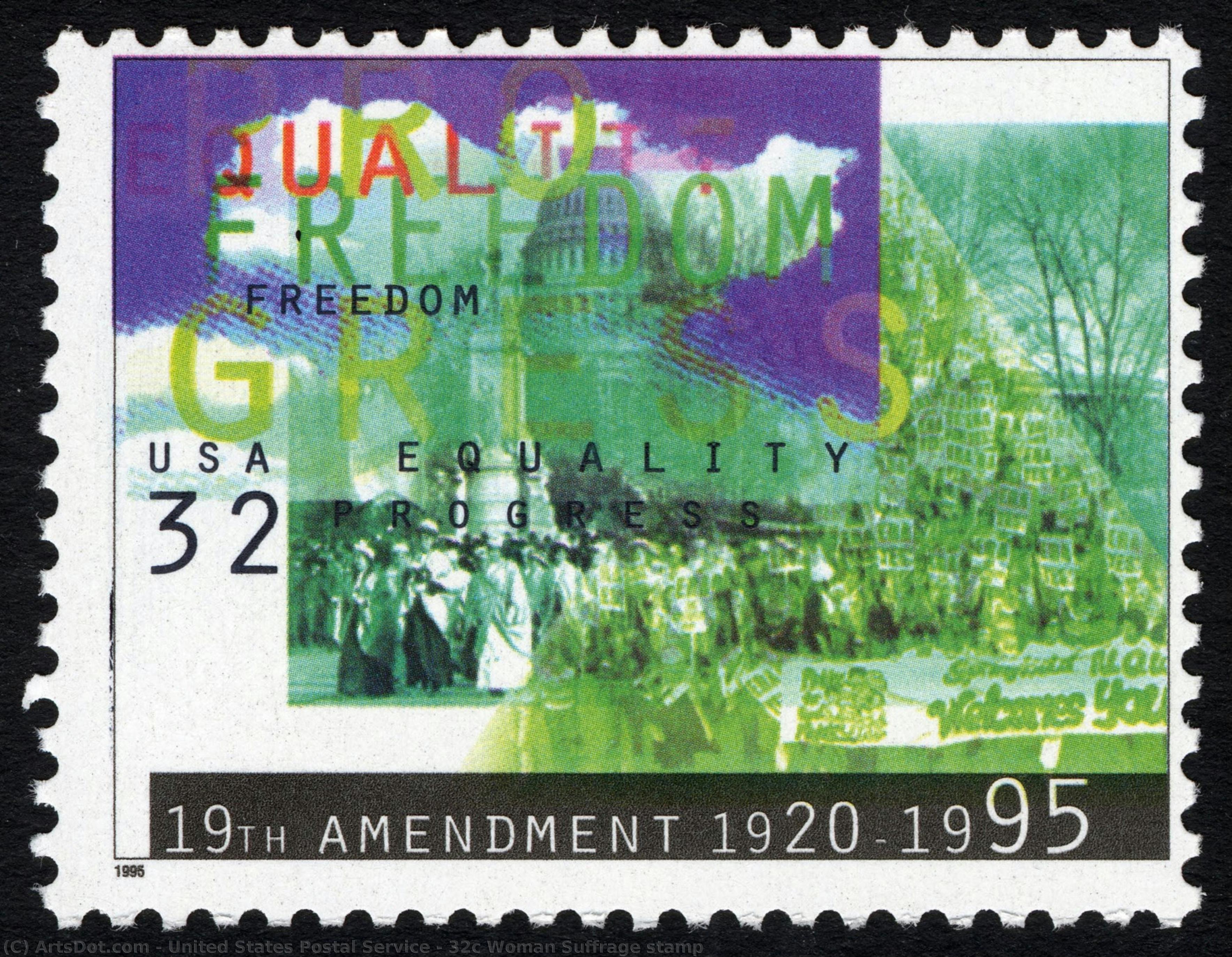 Order a giclee of 32c Woman Suffrage stamp - United States Postal Service